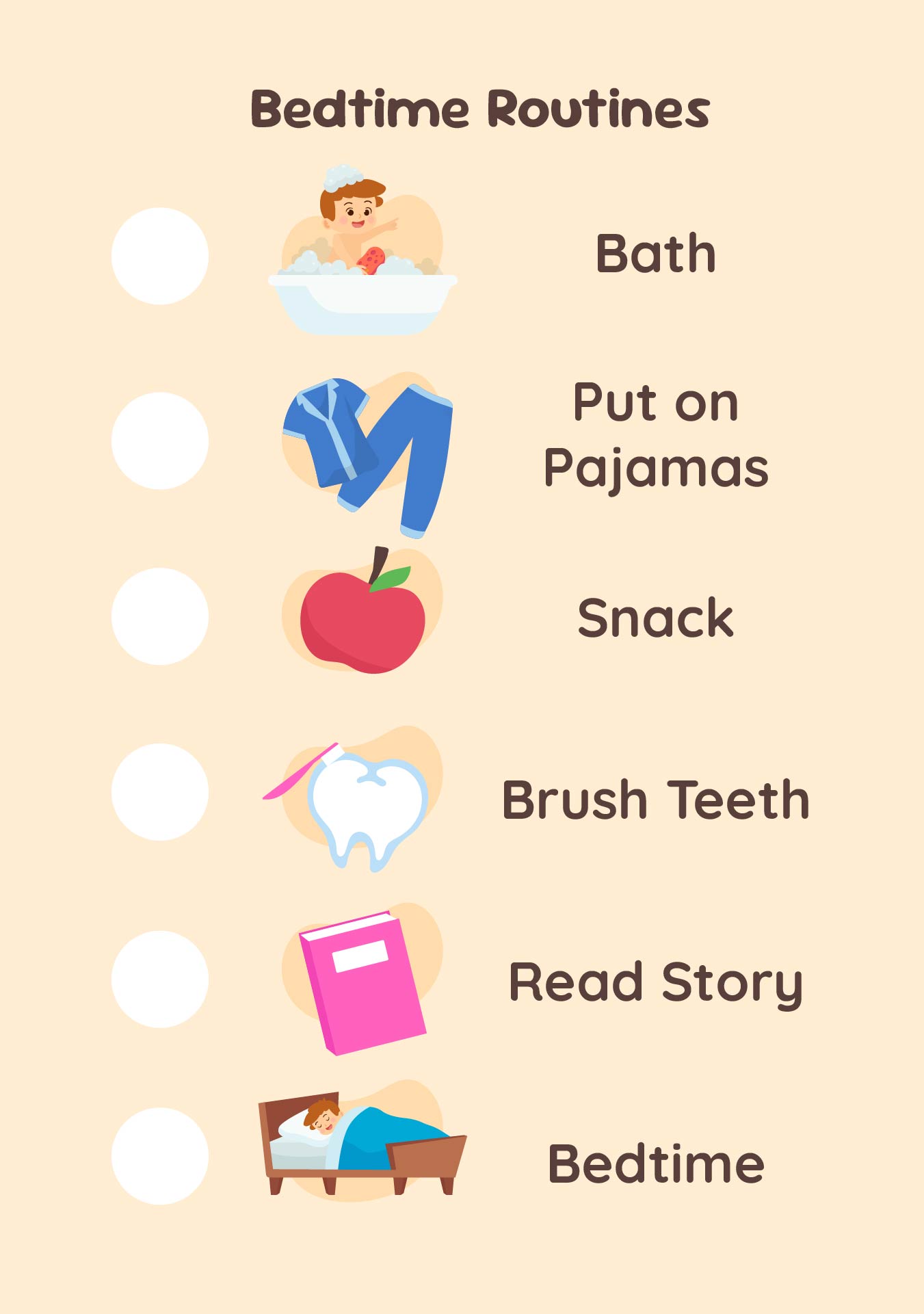 Printable Bedtime Routine Chart