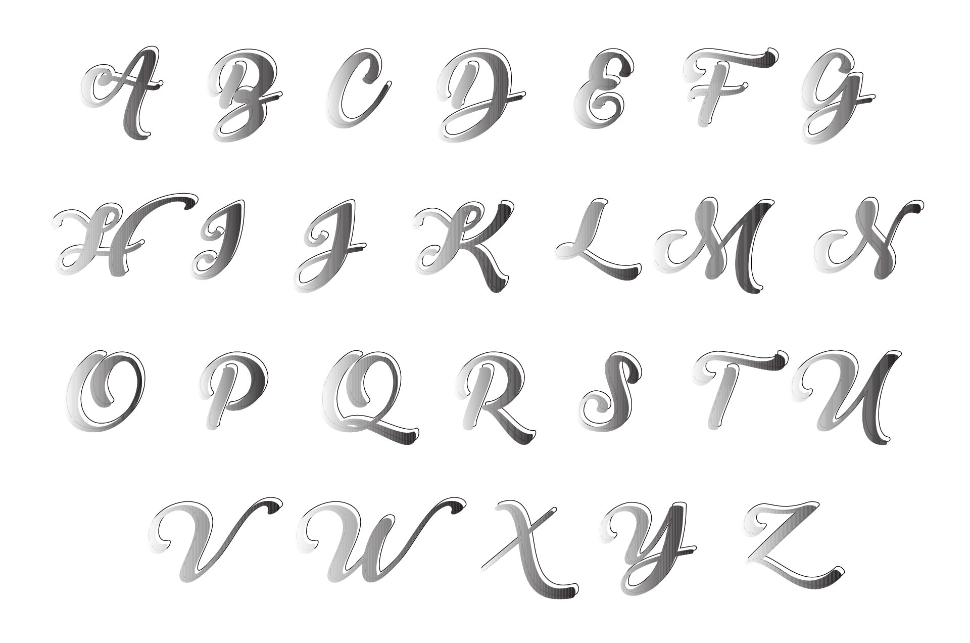 8 Best Printable Fancy Calligraphy Alphabet PDF For Free At Printablee