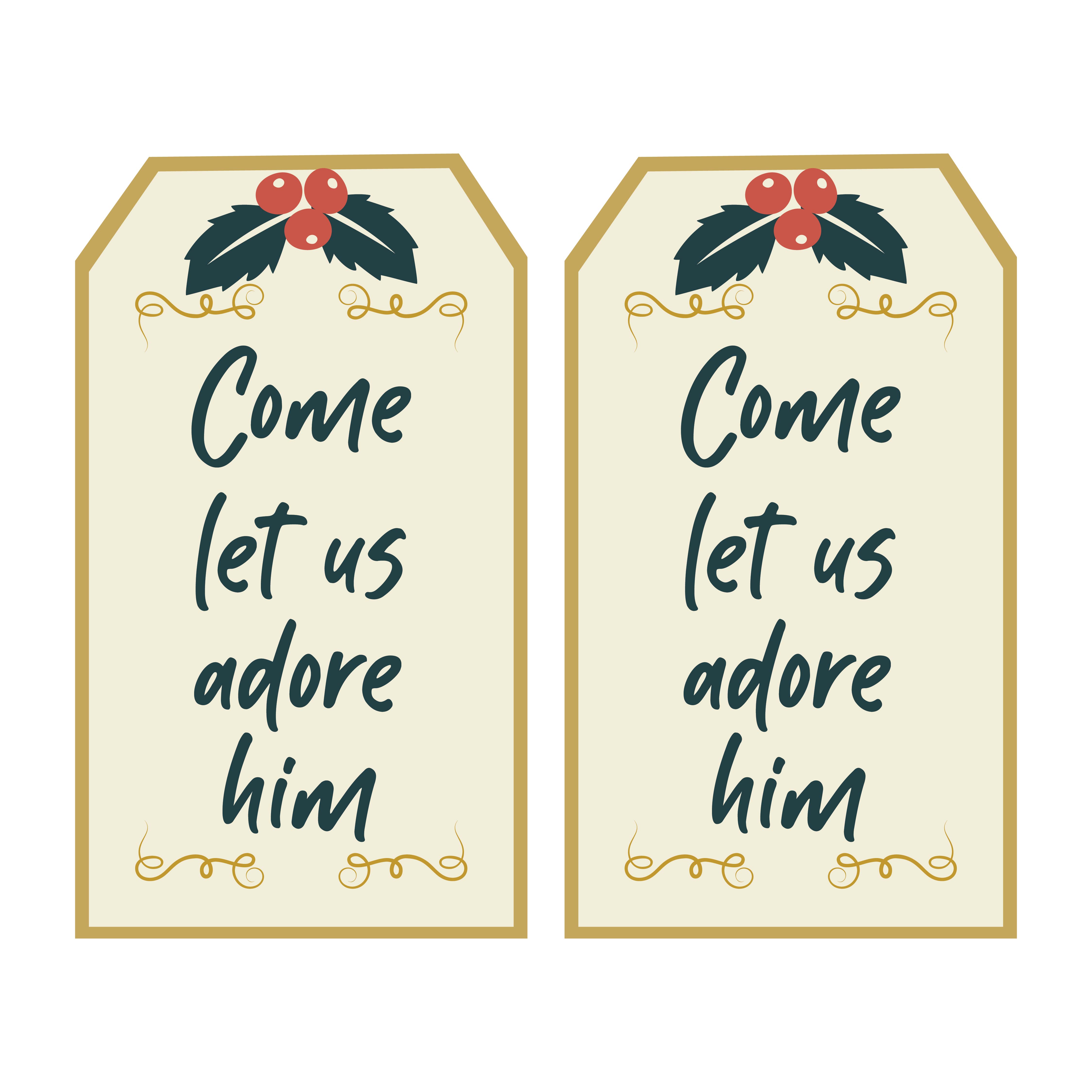 Christian Christmas Gift Tags - 11 Free PDF Printables | Printablee Christian Christmas Gift Tags - 11 Free PDF Printables | Printablee