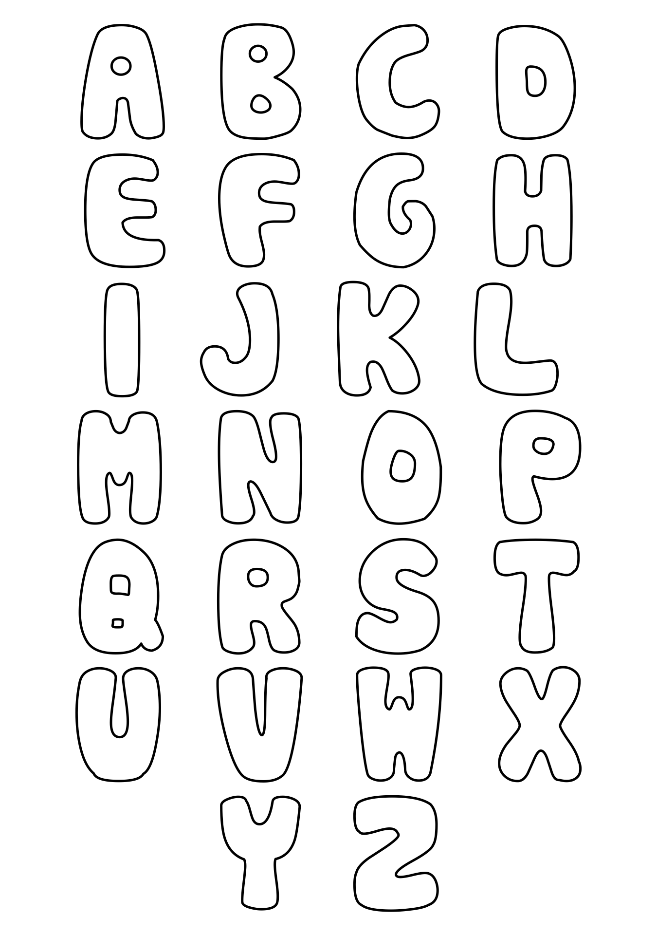The Word School In Bubble Letters