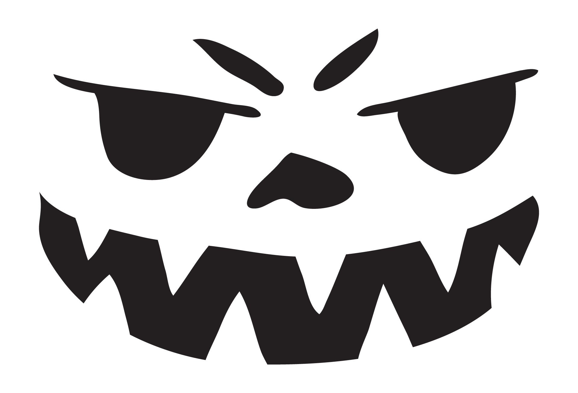 Free Printable Scary Pumpkin Stencils Printable World Holiday