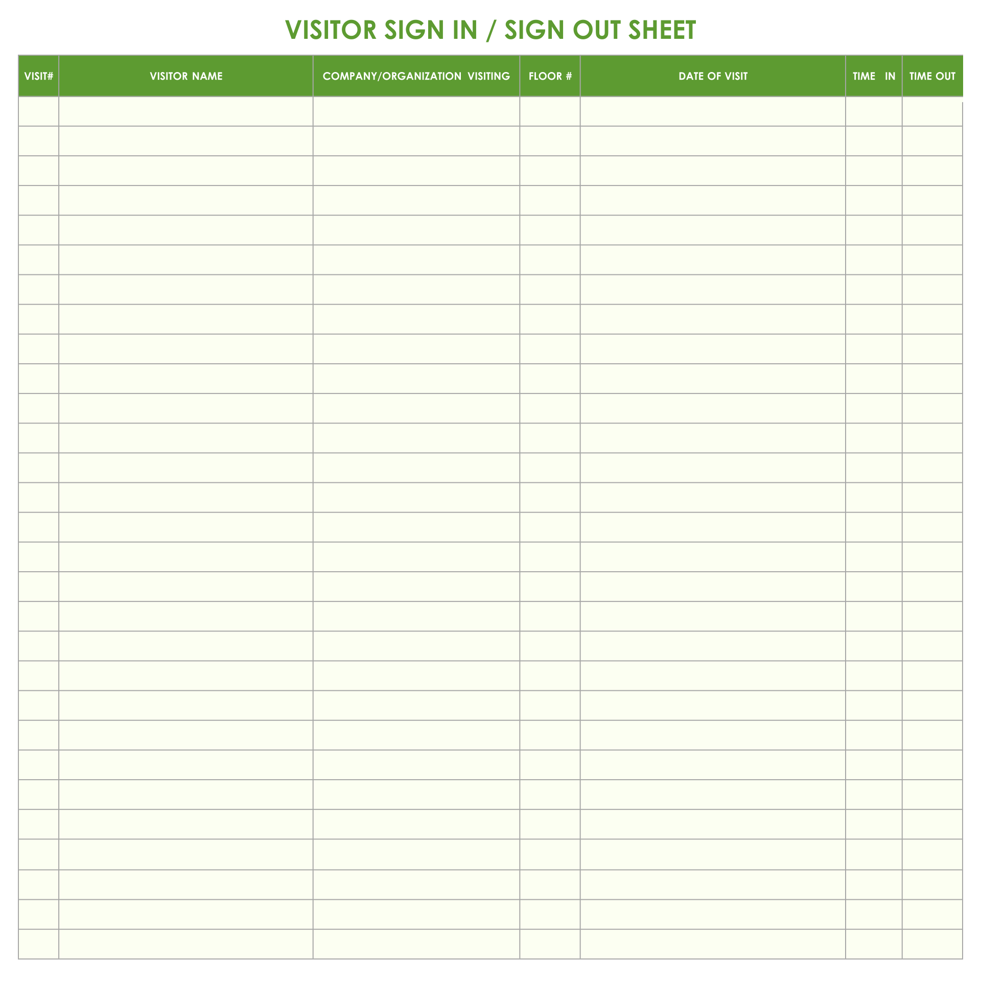 Sign Out Sheet Template - 10 Free PDF Printables | Printablee Sign Out Sheet Template - 10 Free PDF Printables | Printablee