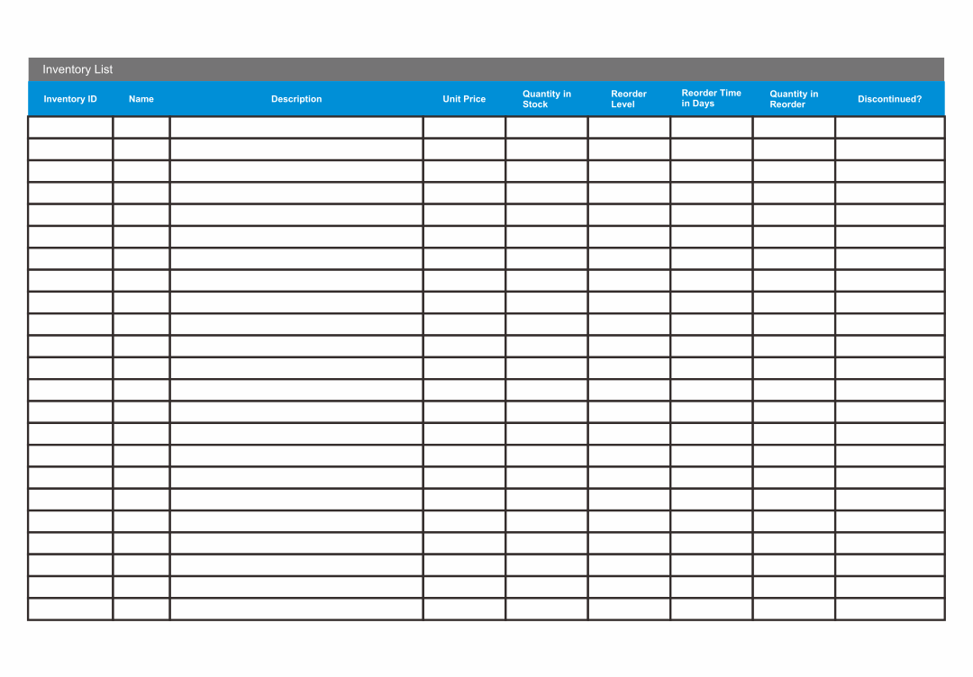 18+ Free Printable Inventory Templates | DocTemplates 18+ Free Printable Inventory Templates | DocTemplates