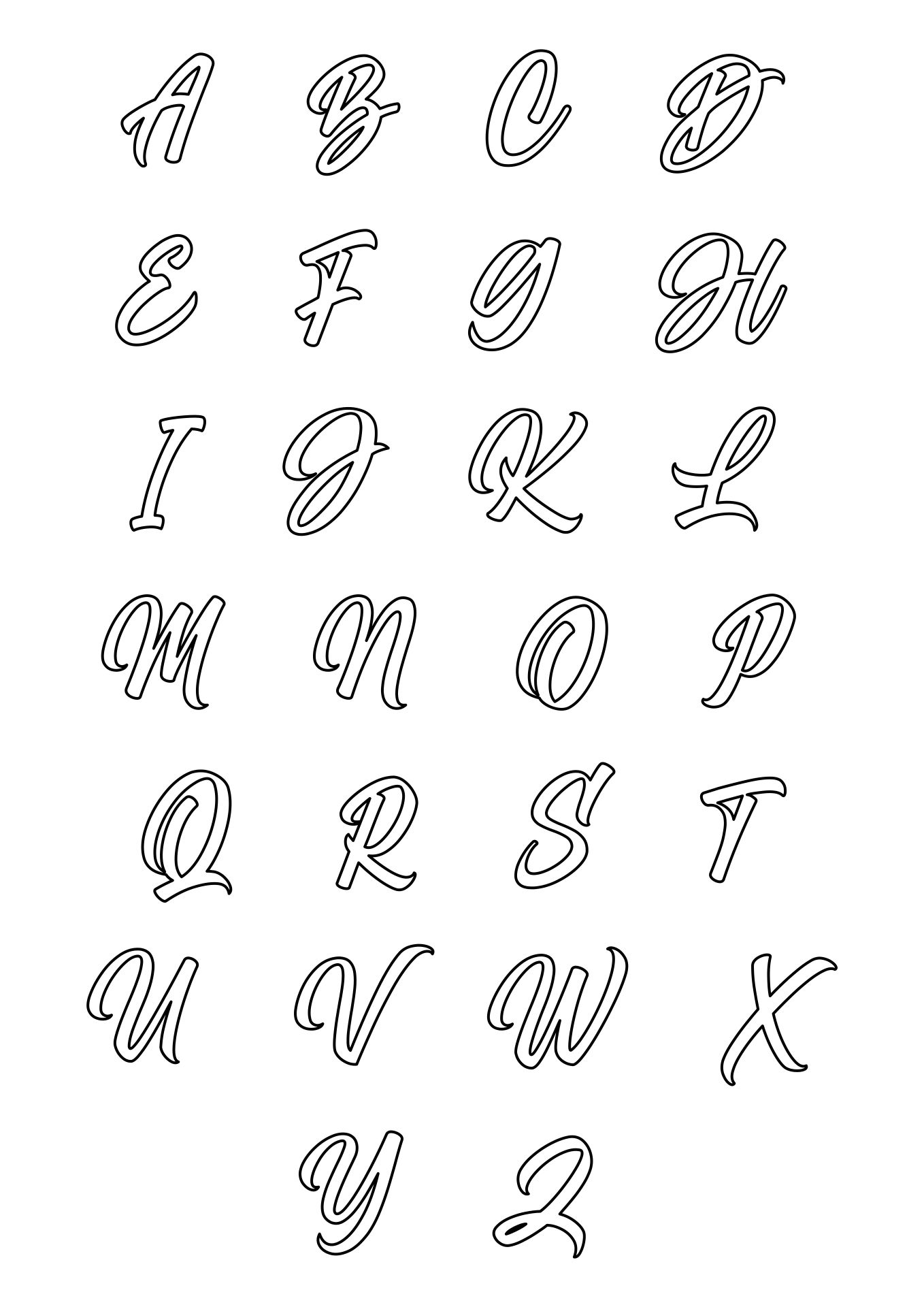 10 Best Fancy Letter Stencils Free Printable Printablee