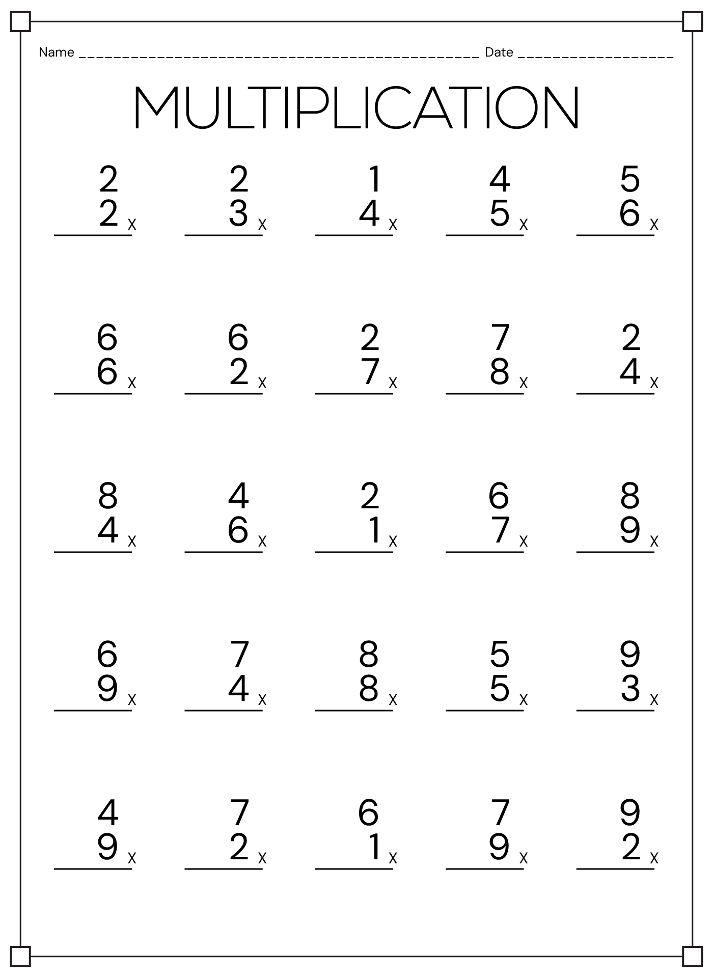 Free Printable Math Multiplication Coloring Worksheets FREE PRINTABLE