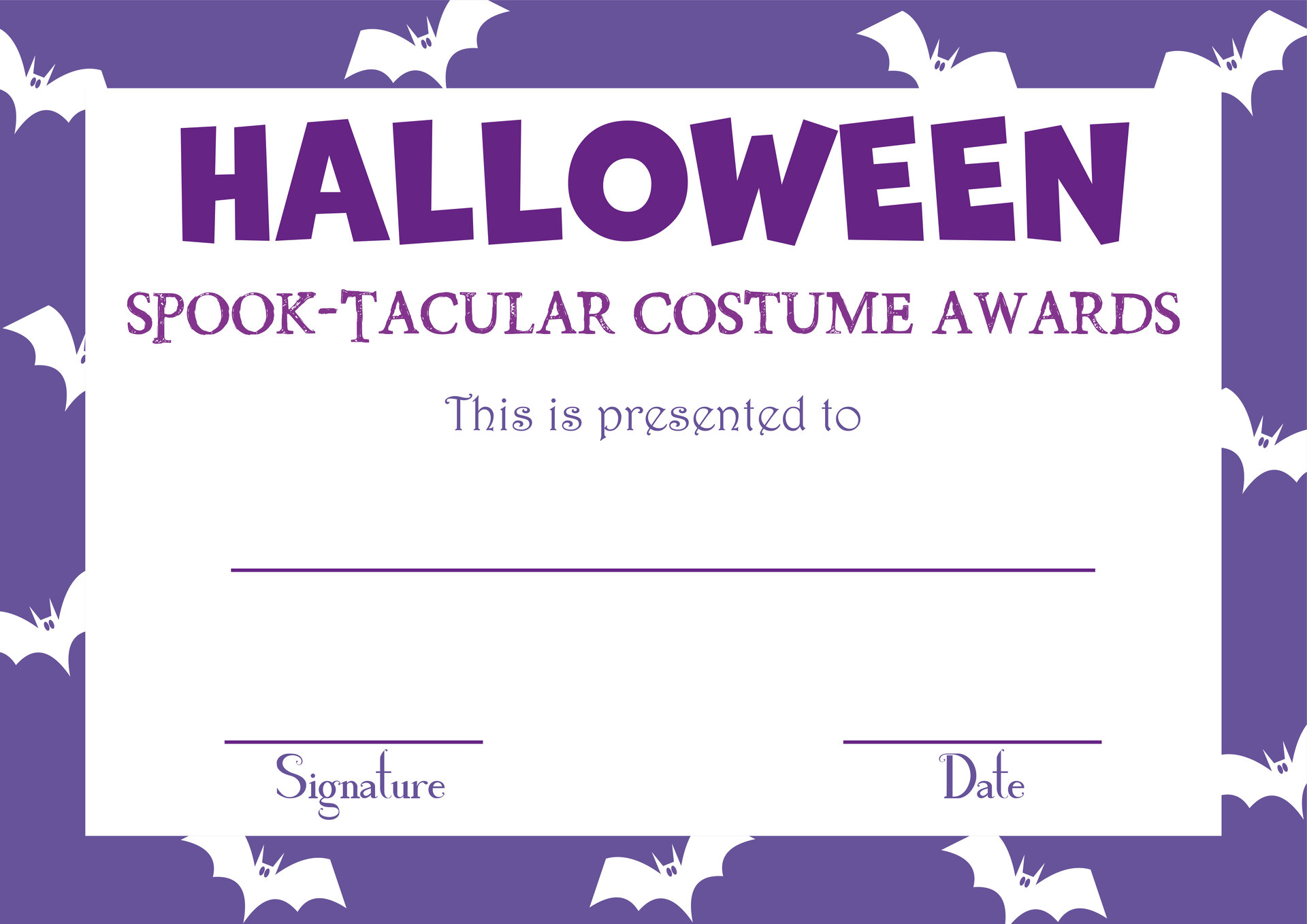 Halloween Certificate Template
