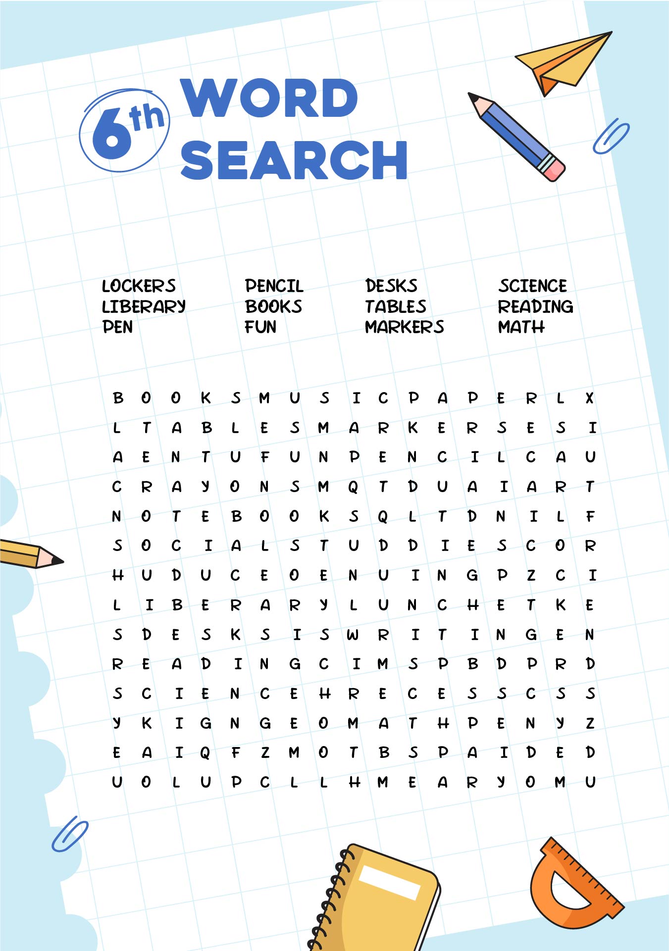 4 Best 6th Grade Word Search Printable Printablee