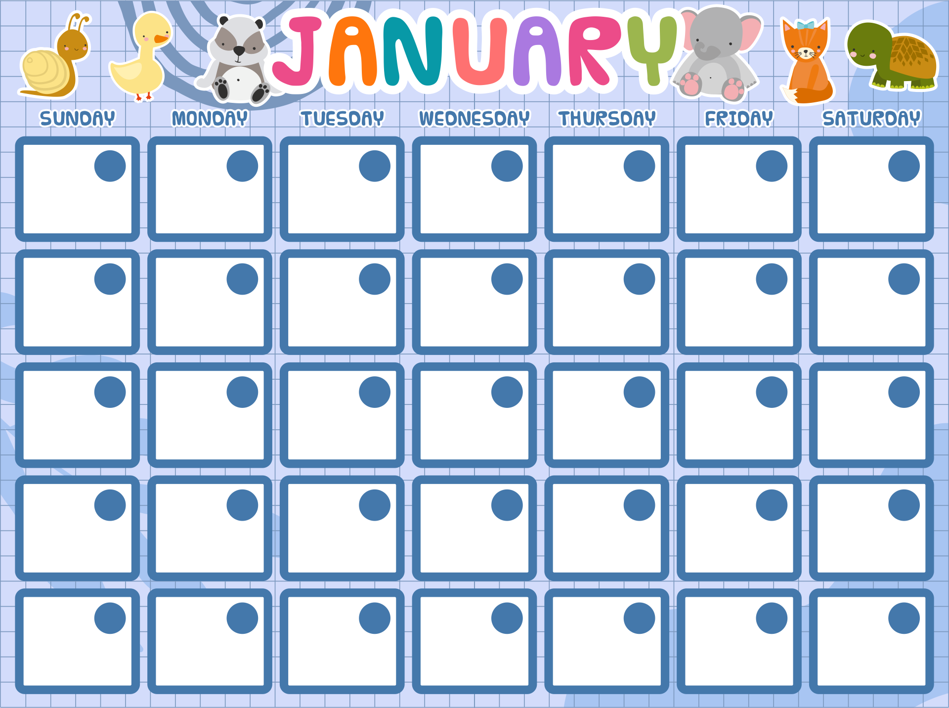 Cute Printable Calendar Printable Template Calendar