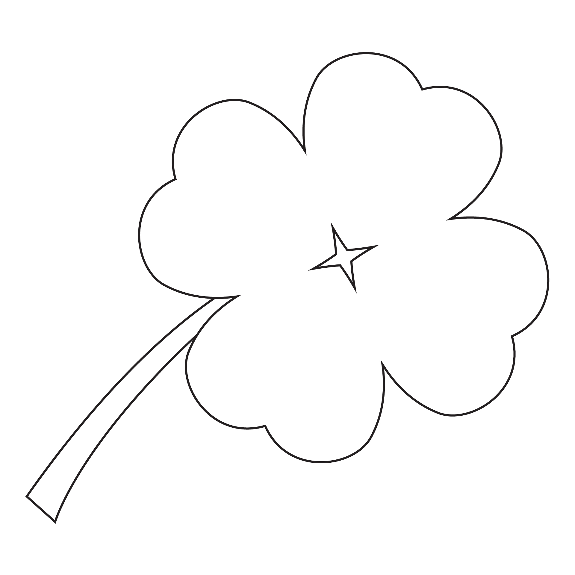 Shamrock Stencil Printable