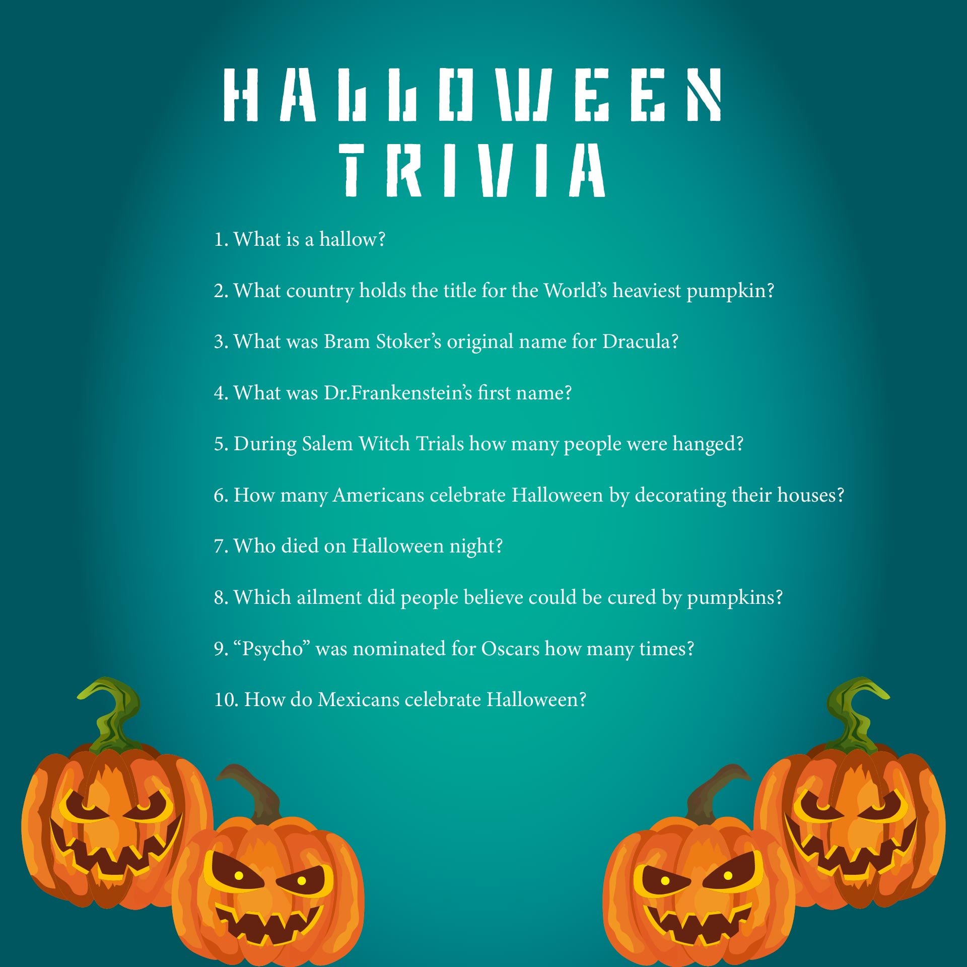 Halloween Trivia And Answers 15 Free PDF Printables Printablee