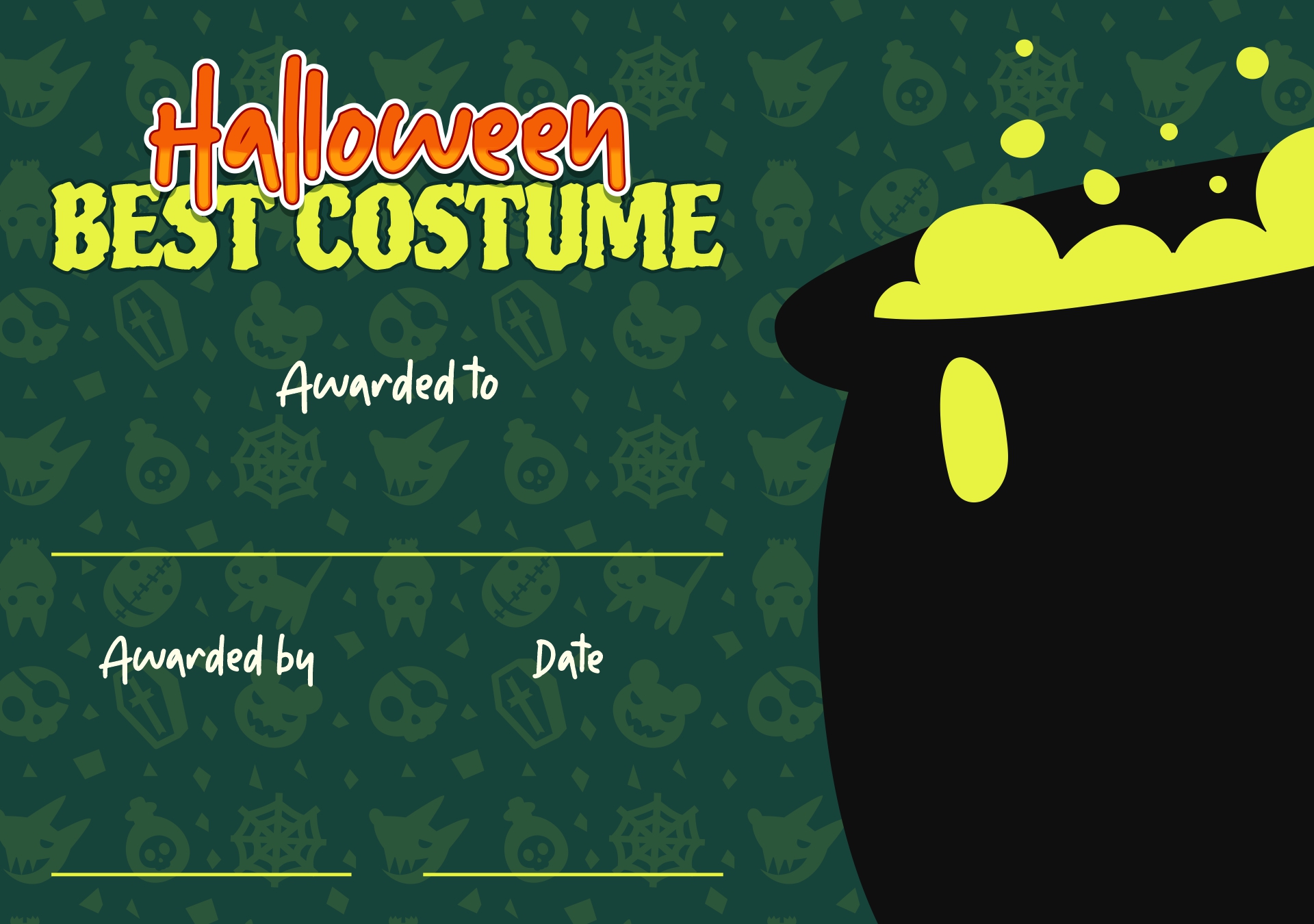 Best Costume Certificate Printable Free Printable Templates