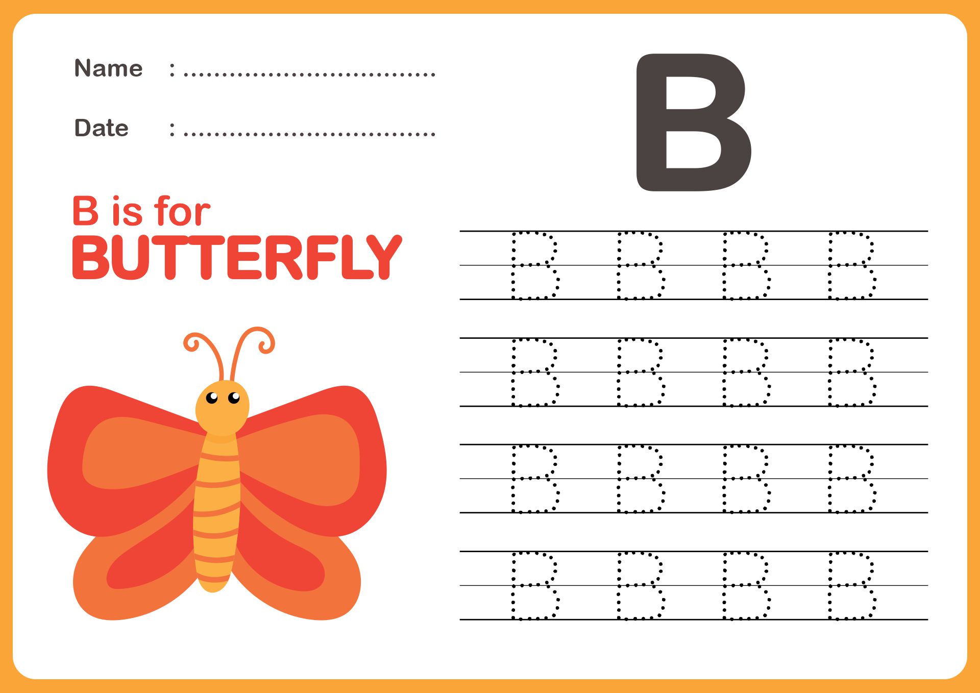 Alphabet Tracing Template