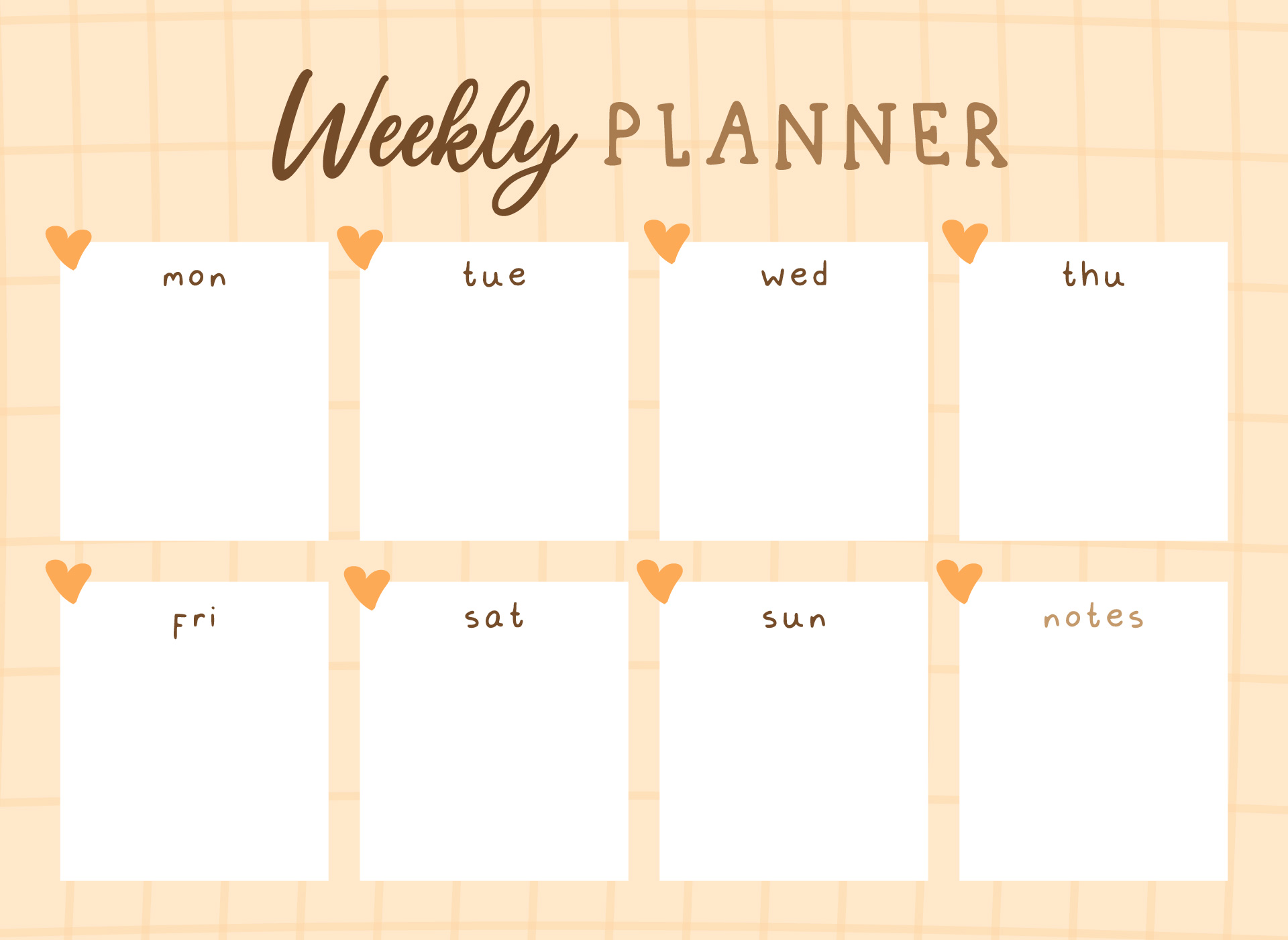 10 Best Cute Printable Weekly Calendar Template PDF For Free At Printablee