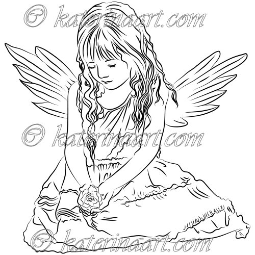 5 Best Free Printable Adults Coloring Pages Angel