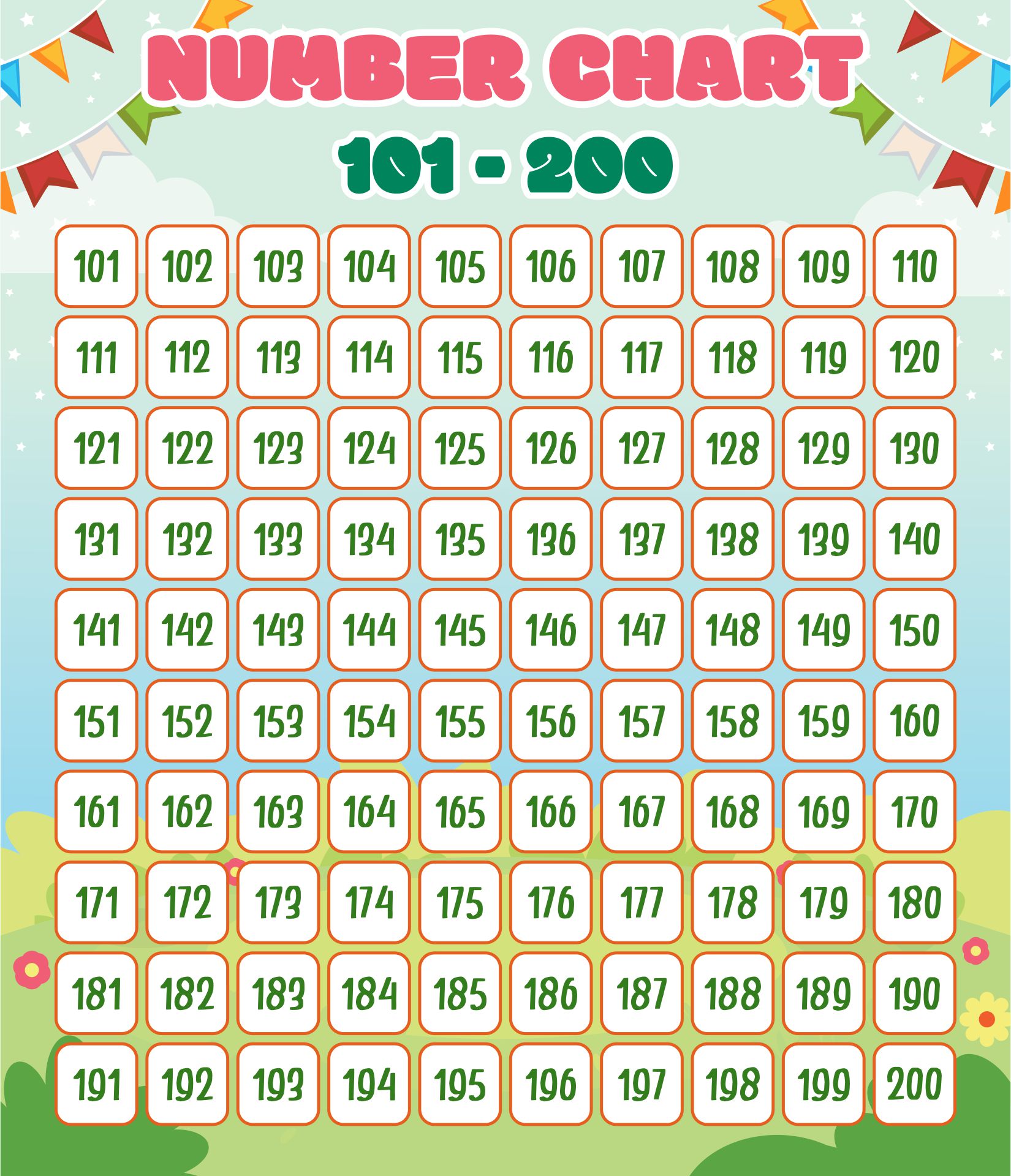 Hundreds Chart 200 300