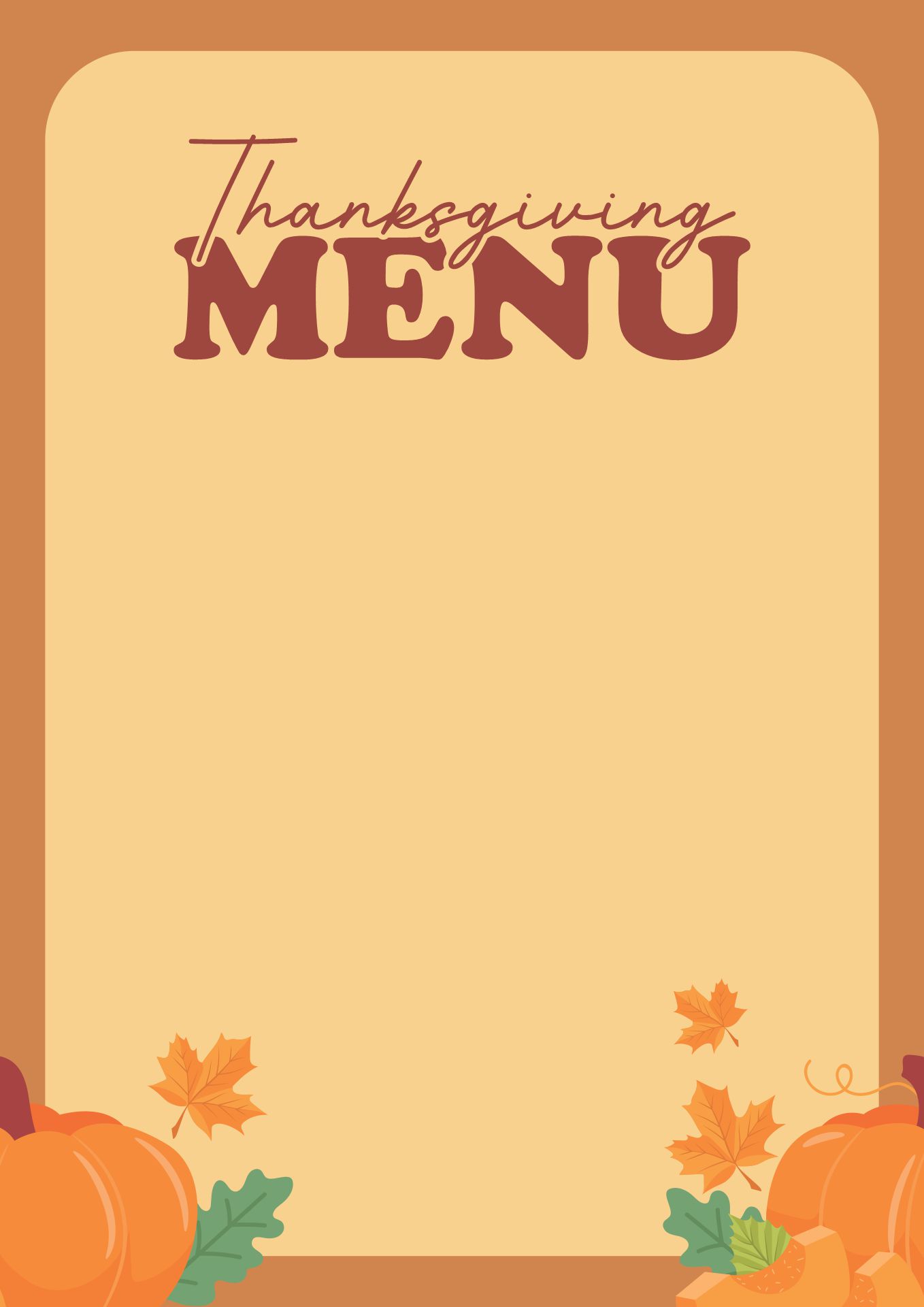 10 Best Printable Blank Templates For Thanksgiving Printablee