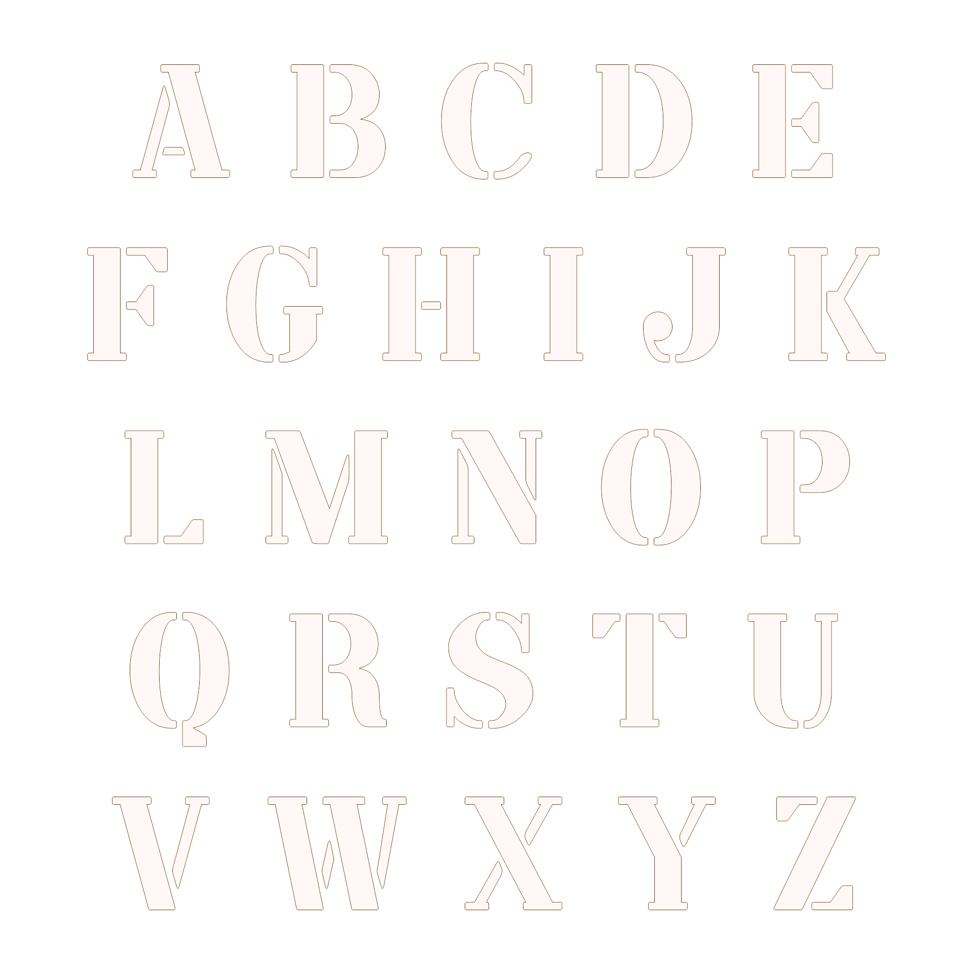 Big Cut Out Letters - 10 Free PDF Printables | Printablee Big Cut Out Letters - 10 Free PDF Printables | Printablee
