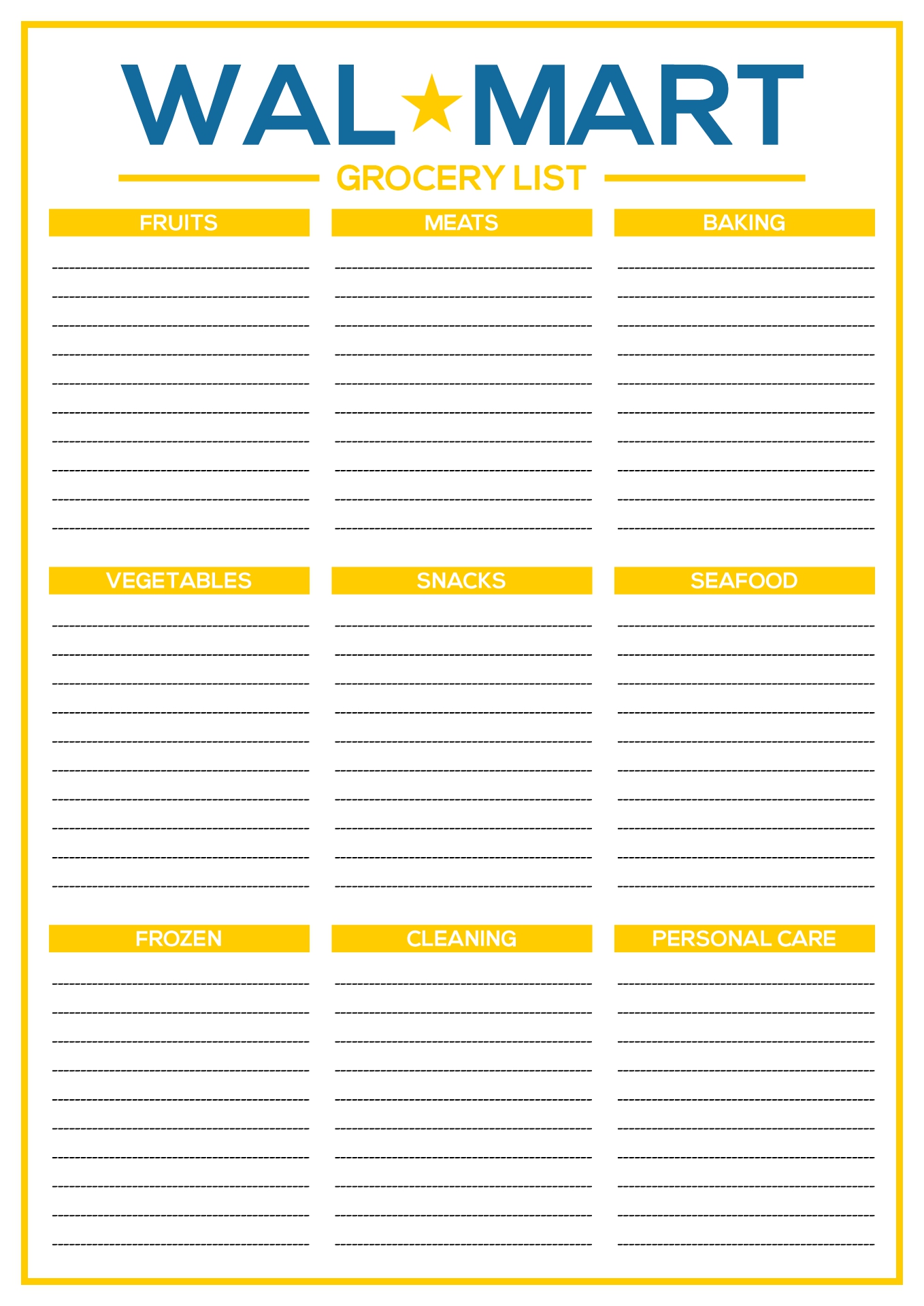 18 Best Walmart Grocery List Printable, 55% OFF 18 Best Walmart Grocery List Printable, 55% OFF