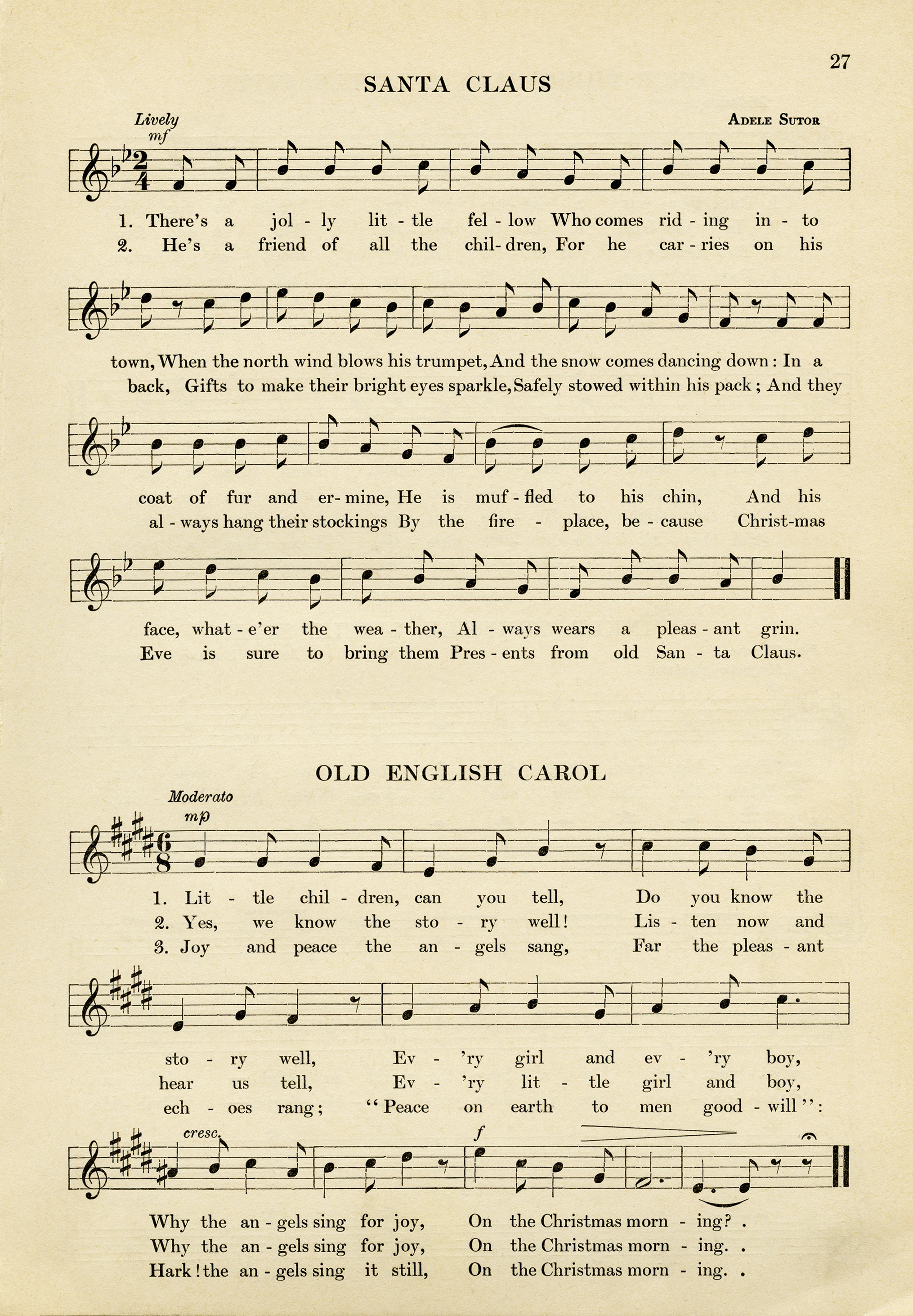 7 Best Free Printable Vintage Christmas Sheet Music Printablee Hot