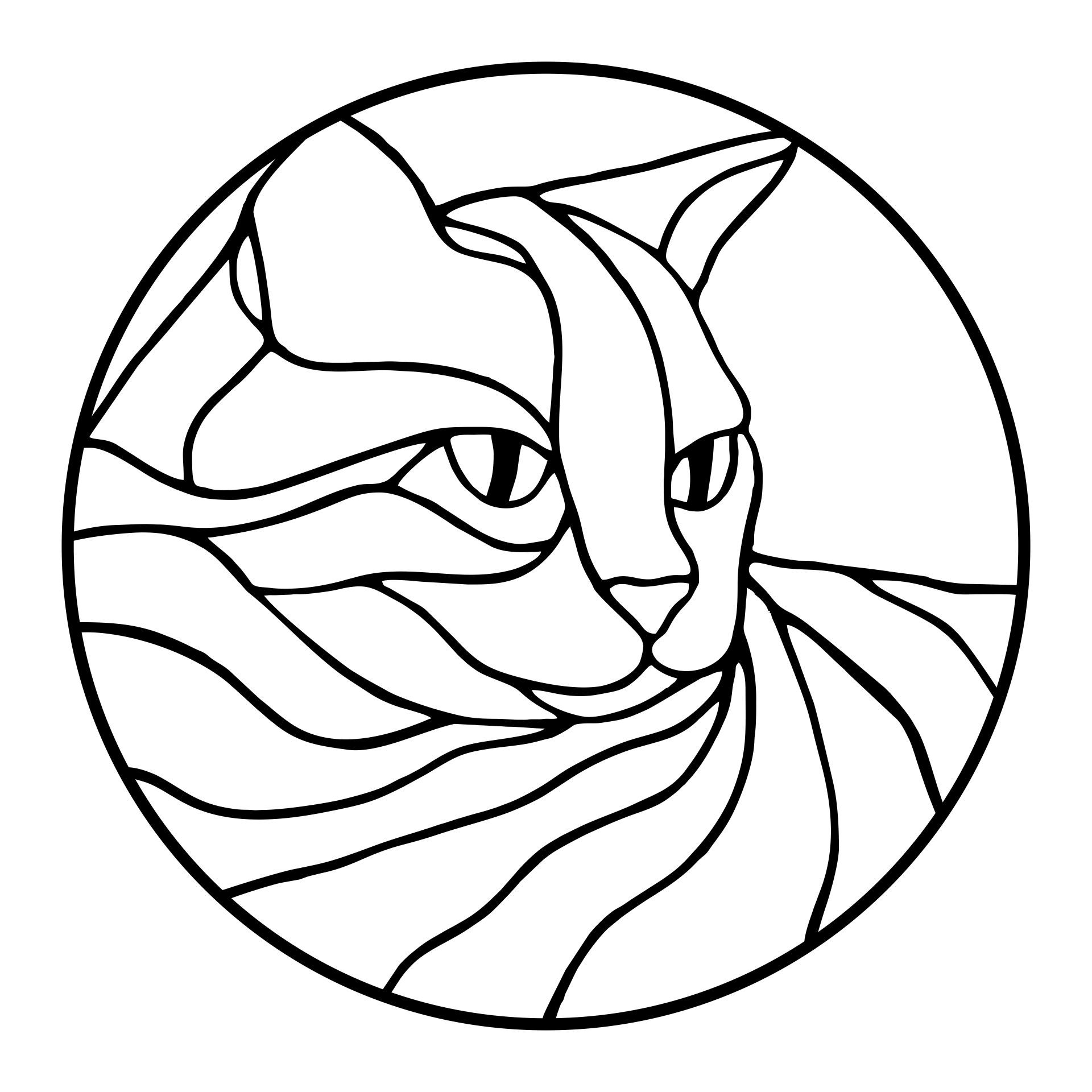 Easy Stained Glass Cat Patterns Free Printable Easy Stained Glass Cat Patterns Free Printable