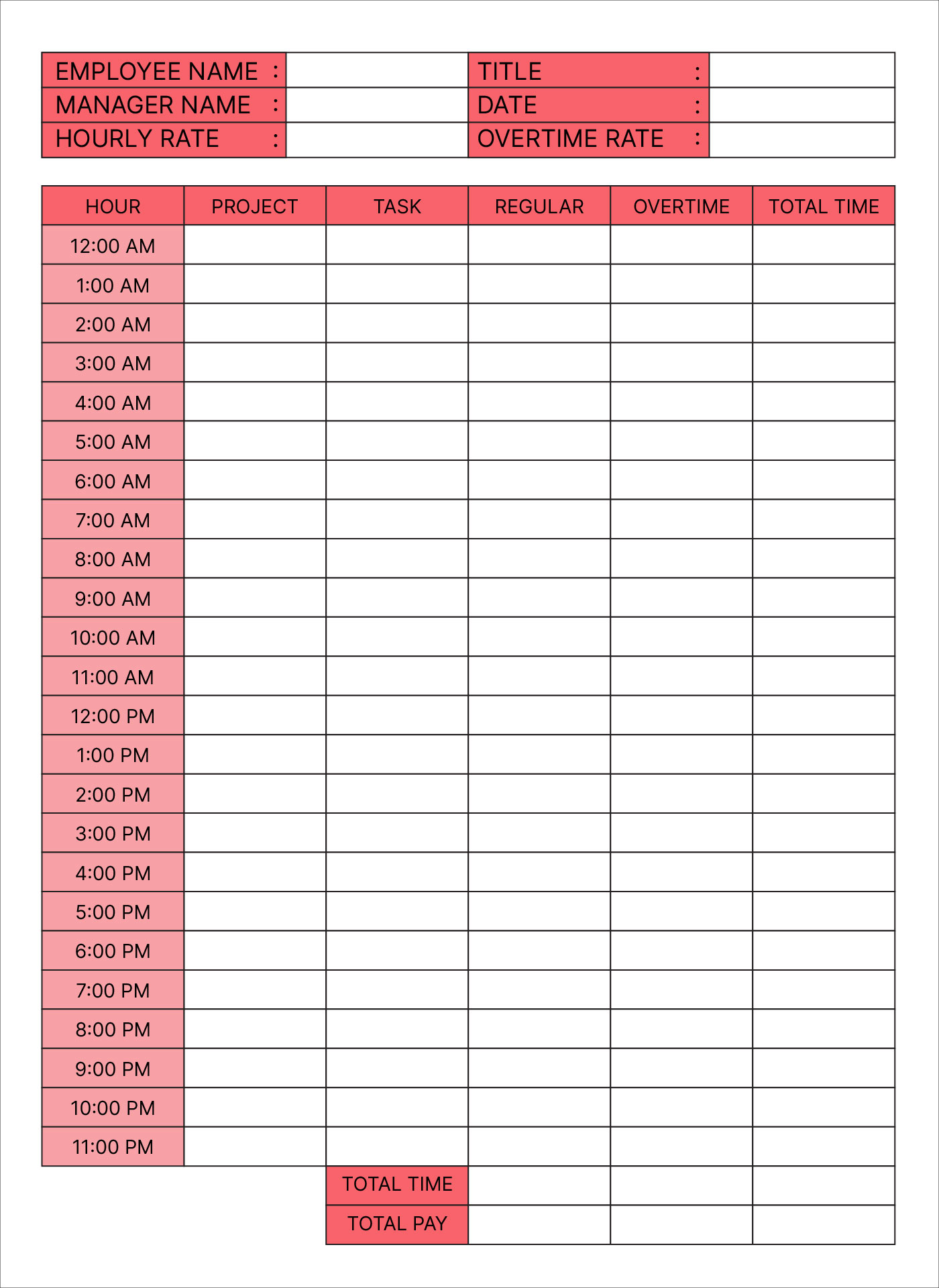 Driver Timesheet Template Printable Word Searches