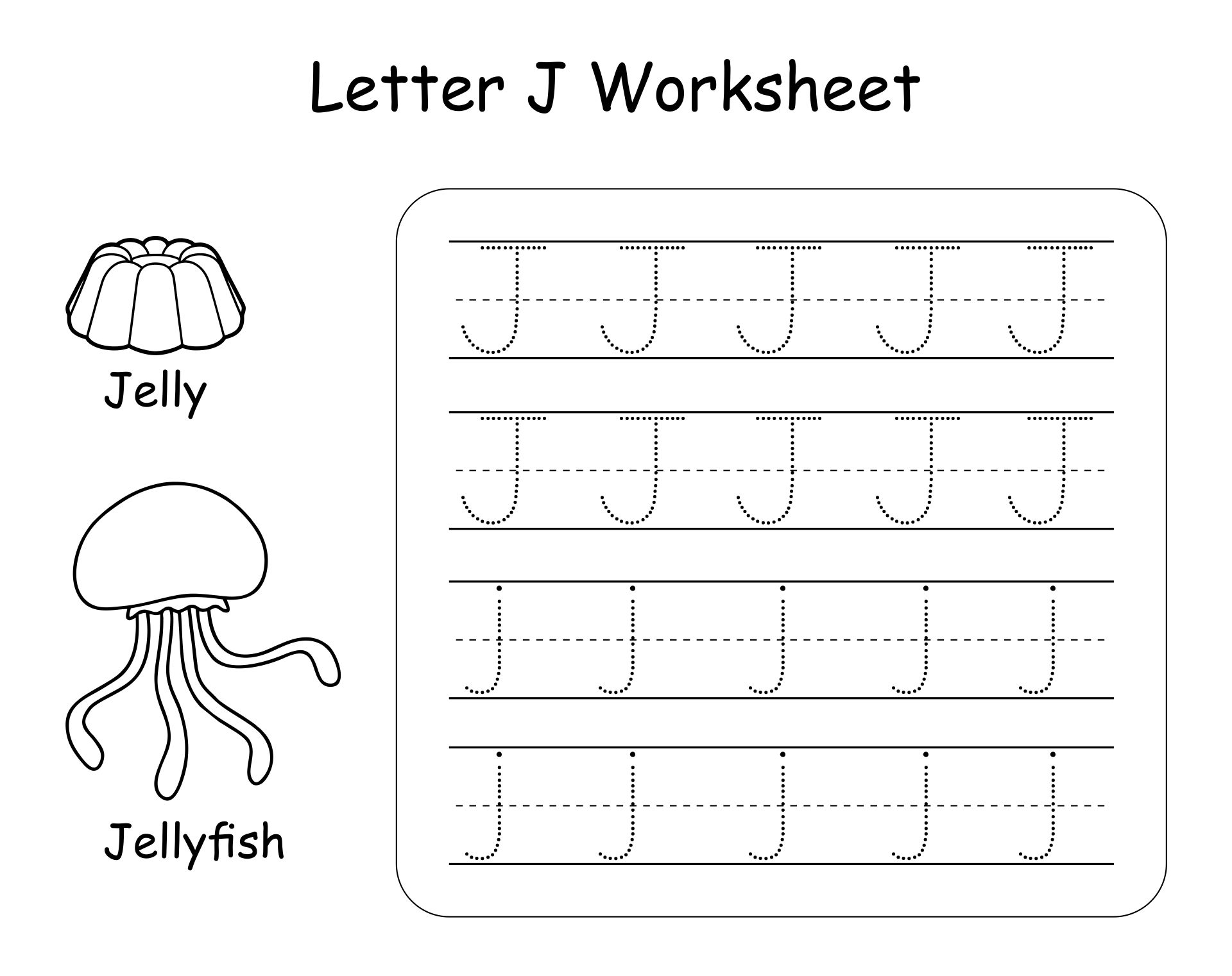 Letter J Worksheet