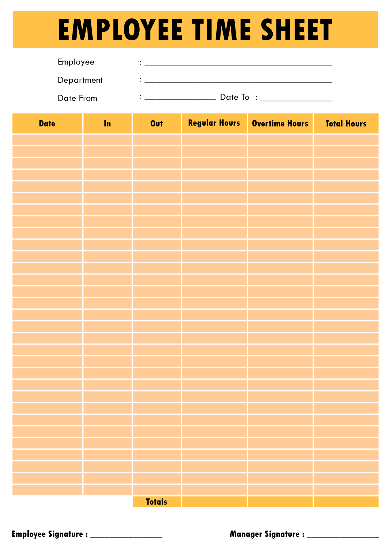 Free Printable Time Log Sheet