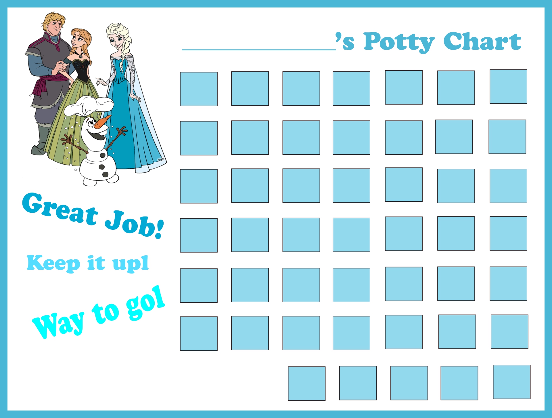 Toilet Training Chart Toilet Training Chart