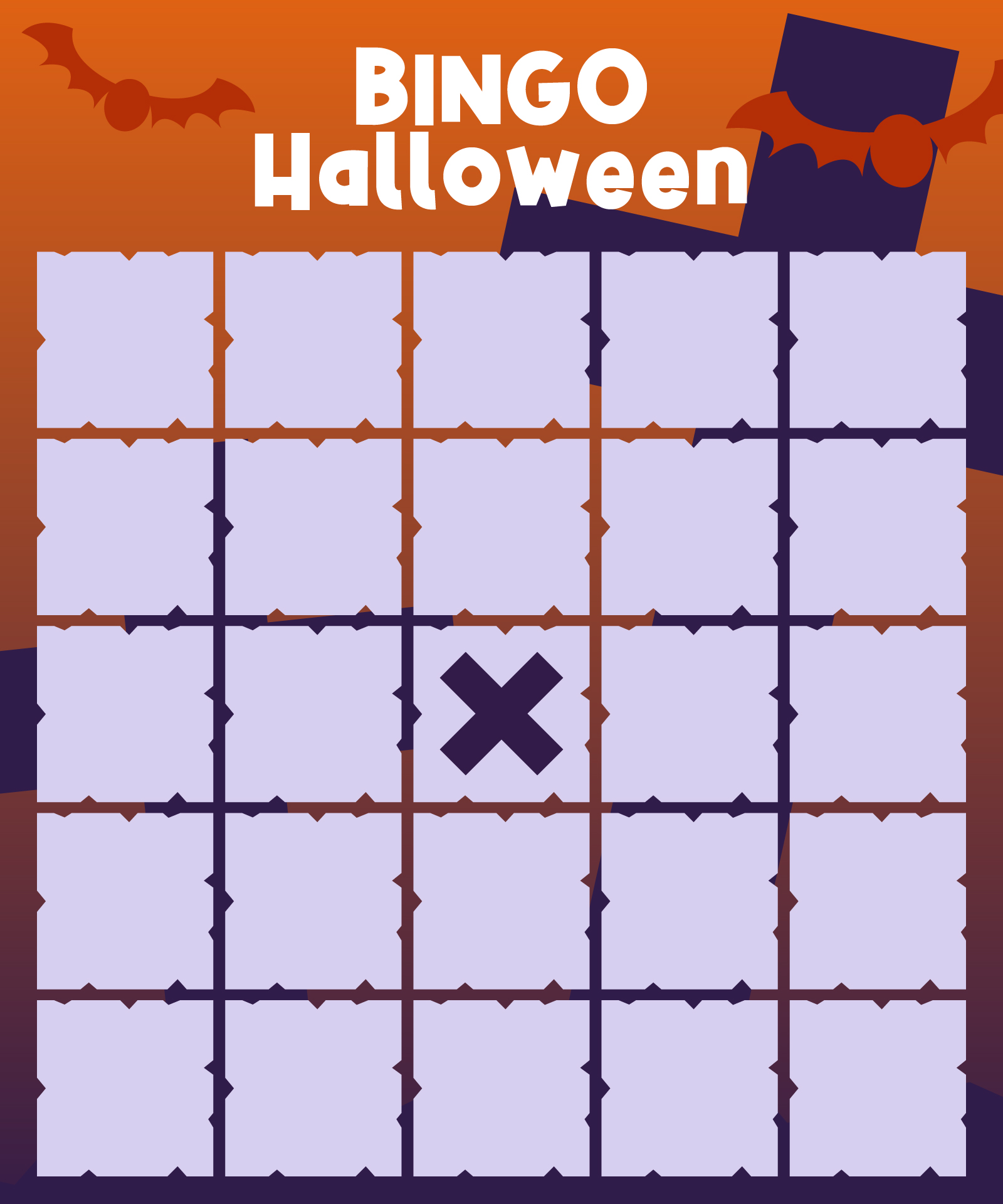 15 Best Printable Halloween Bingo Card Template Printablee