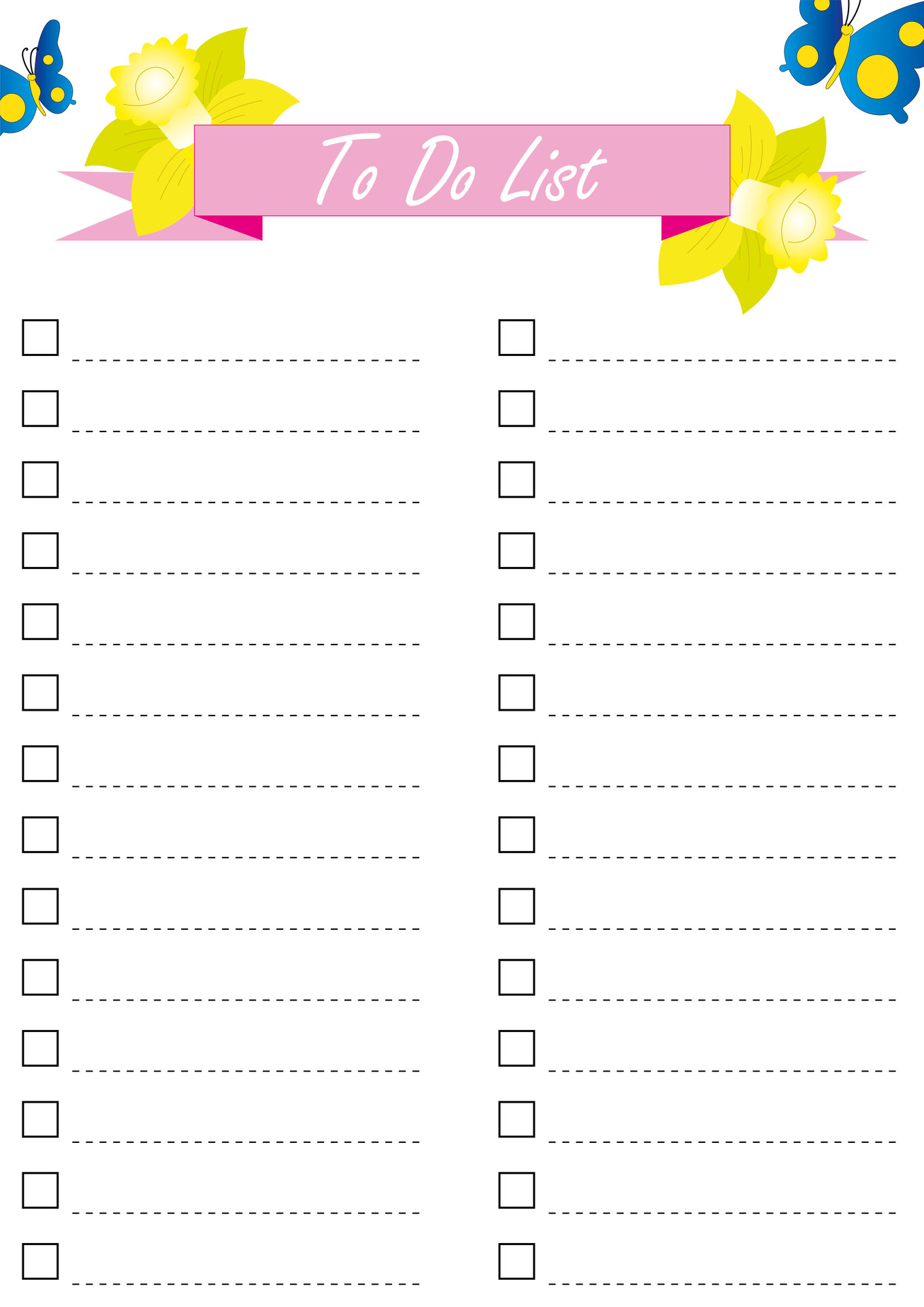 Floral To Do List Printable Template Paper Trail Design Free Cute To 