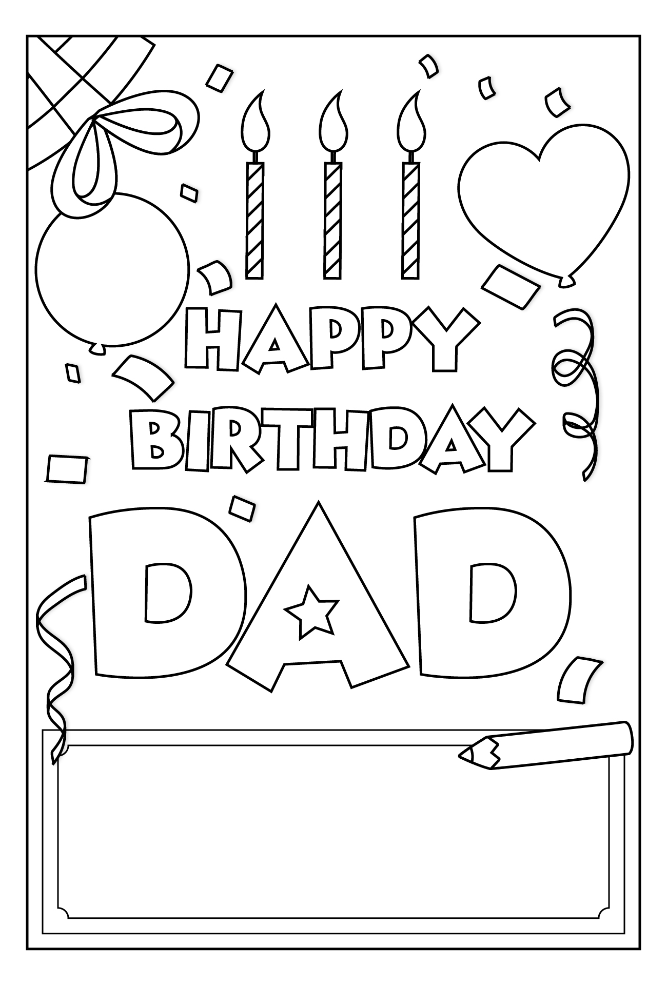 Free Printable Birthday Cards For Dad Printable Word Searches