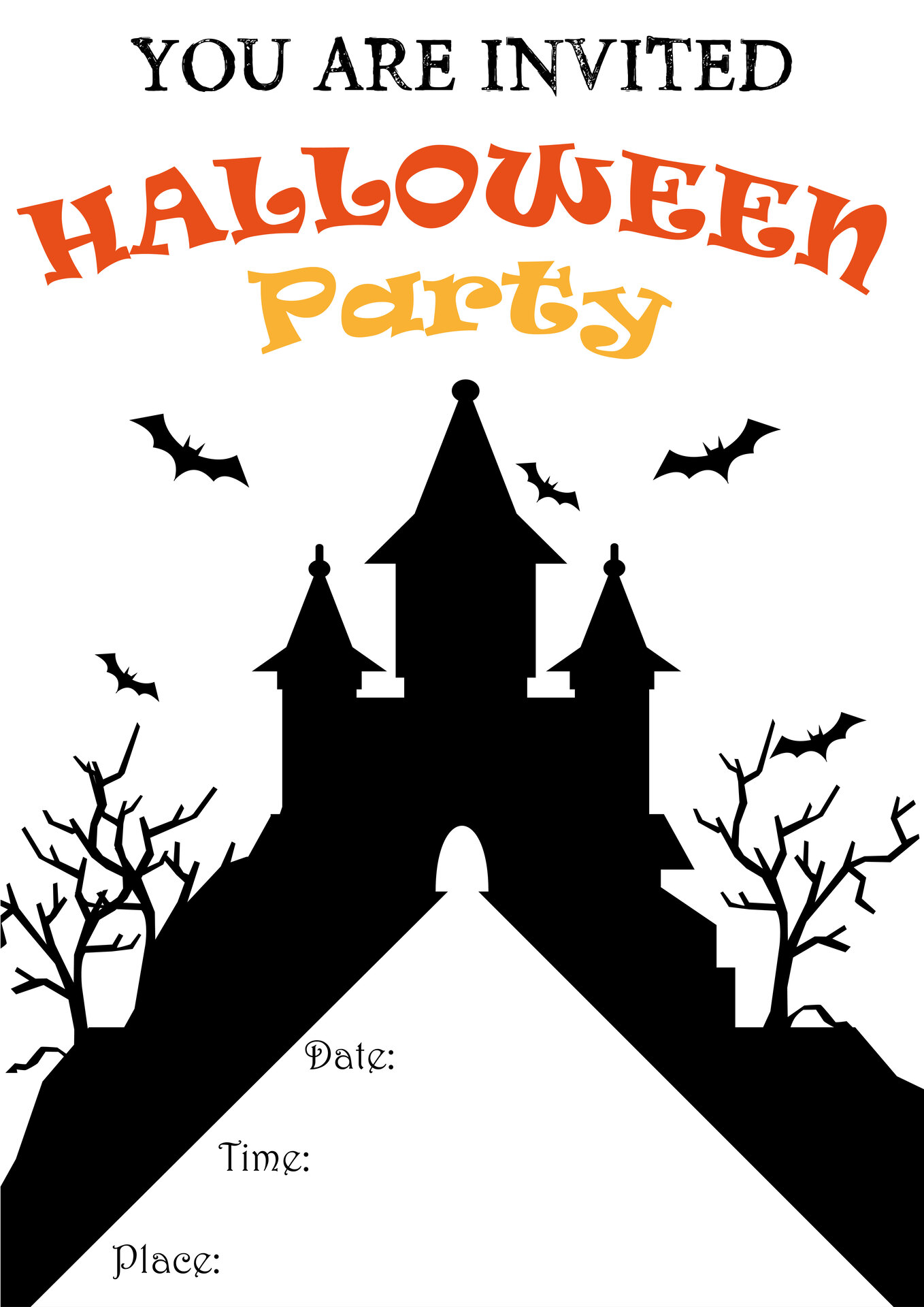 Downloadable Free Printable Halloween Party Invitations