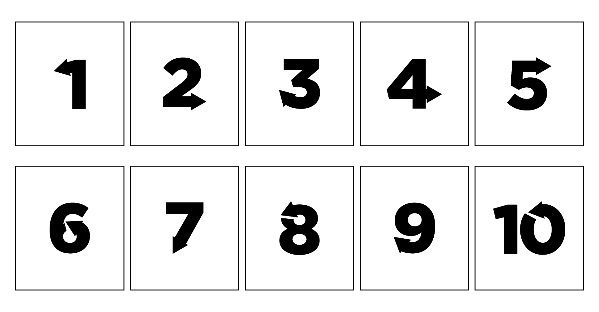 Large Printable Numbers 1 10