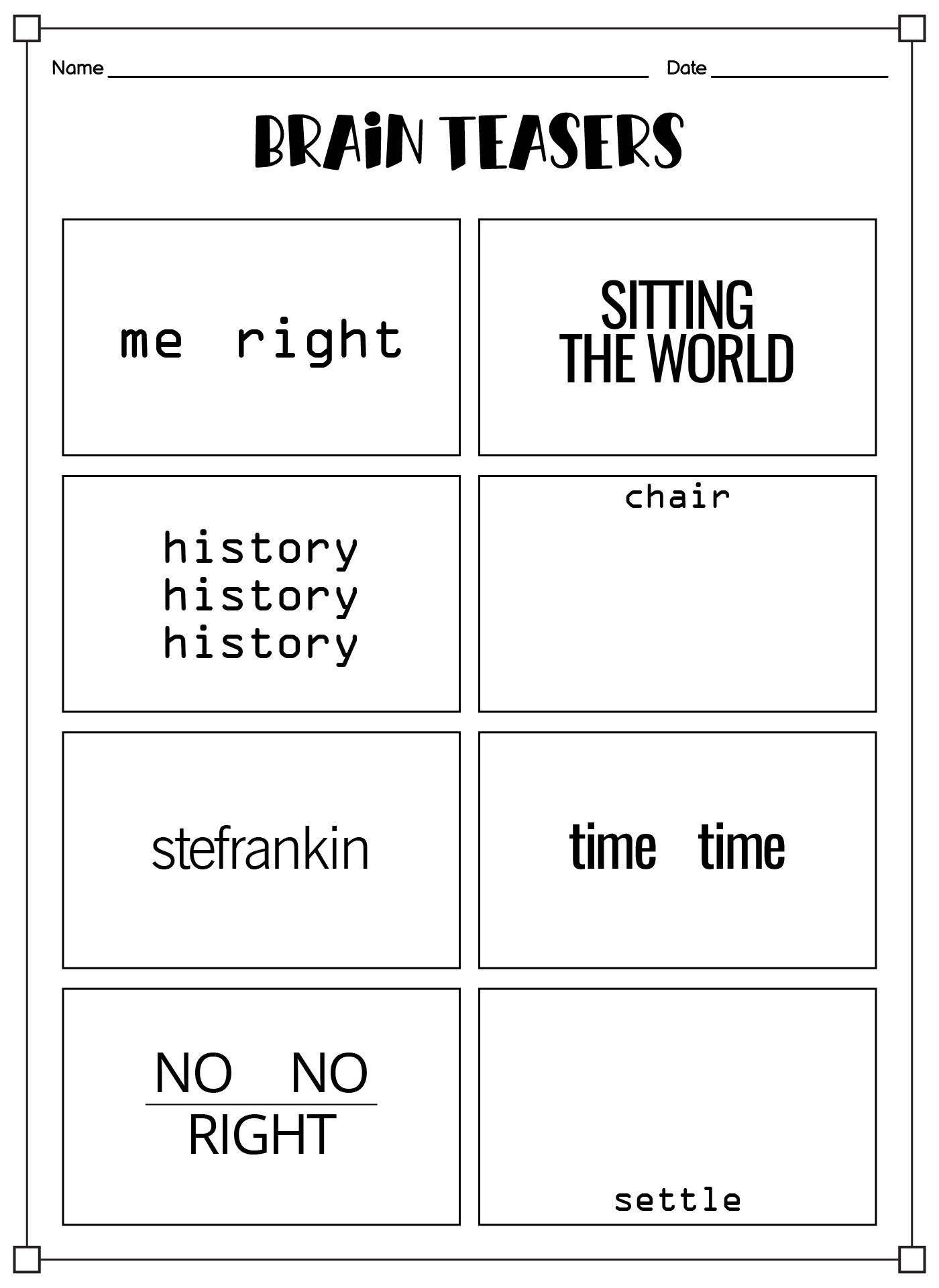 10 Best Printable Rebus Puzzle Brain Teasers Printablee