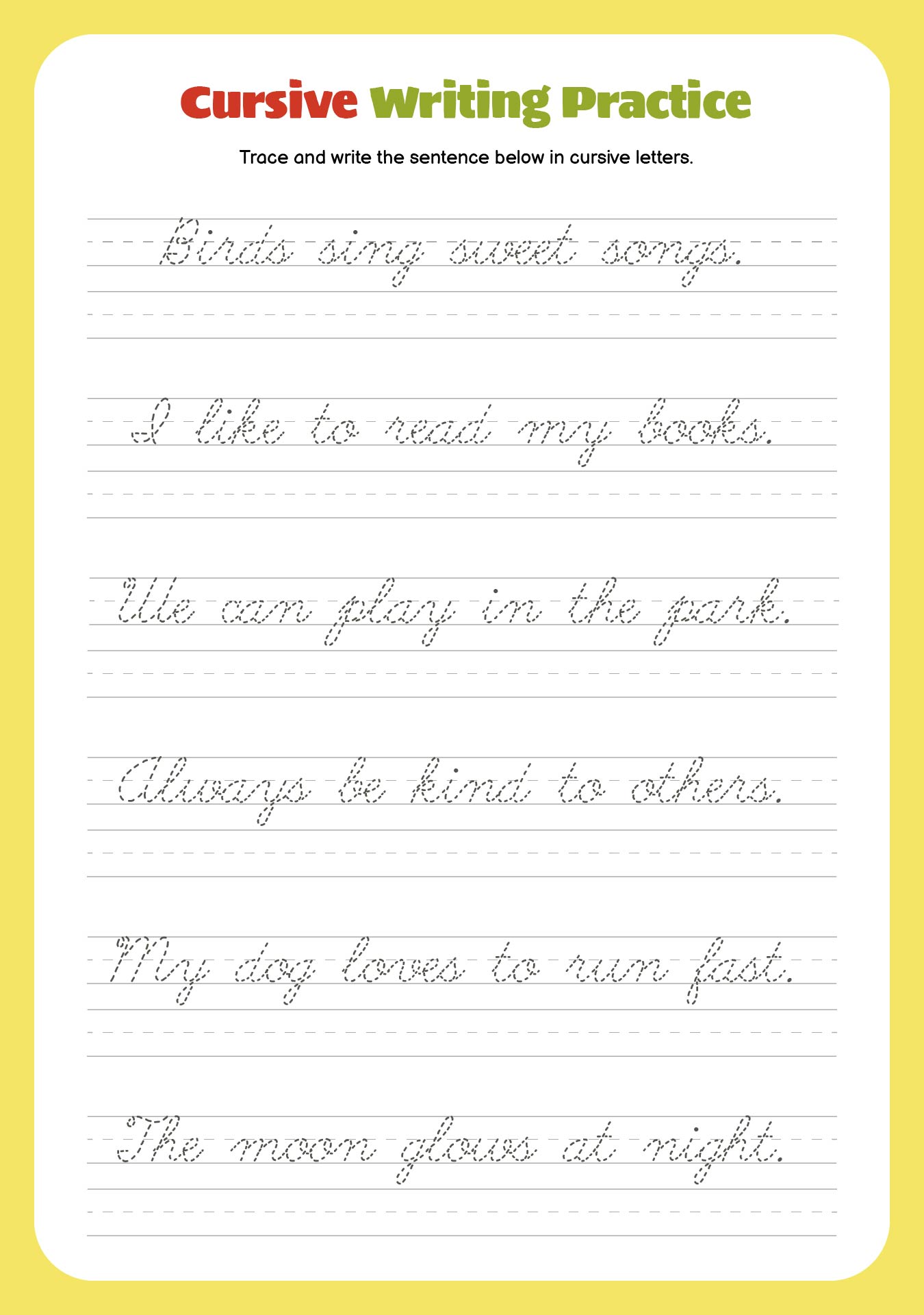 Free Printable Cursive Pages Printable Templates
