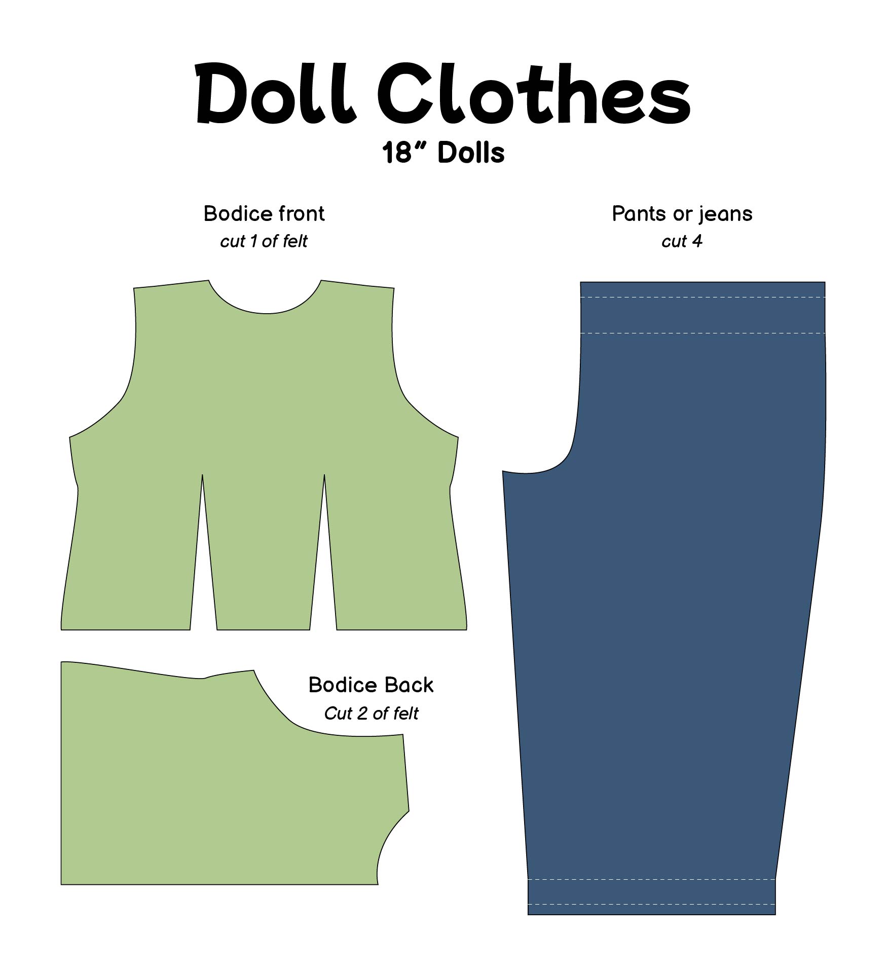 18 Doll Patterns Free Printable Printable Templates