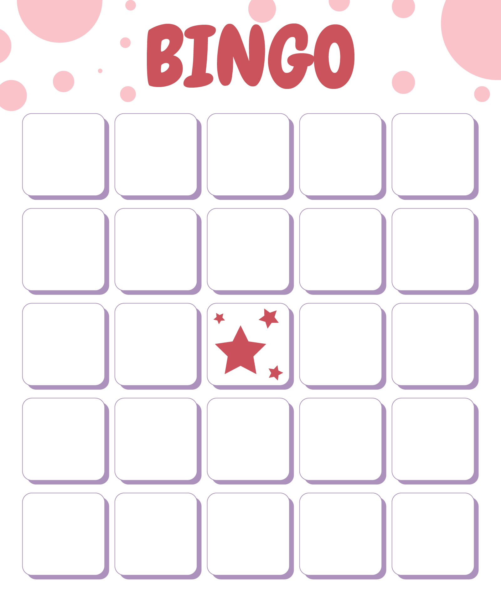 10 Best Free Printable Bingo Template Printablee