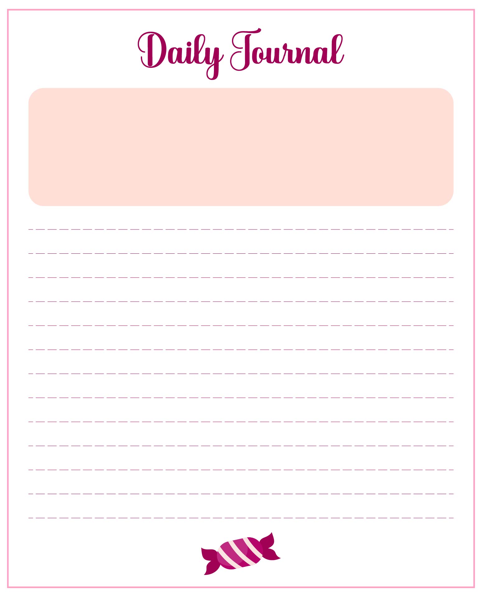 Printable Journal Page