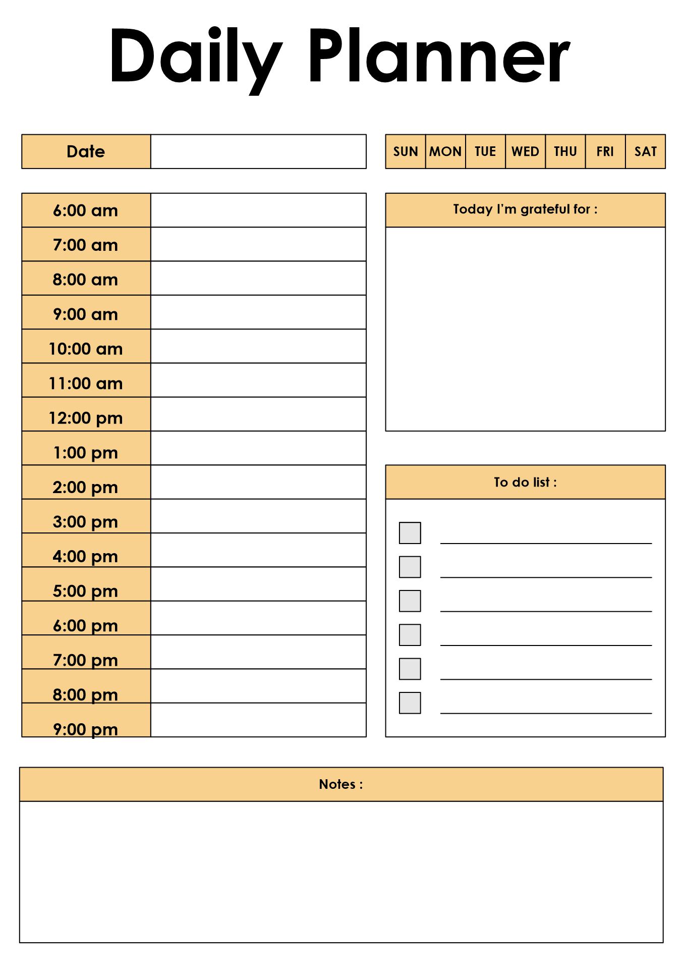 10 Best Printable Hourly Planner Printablee