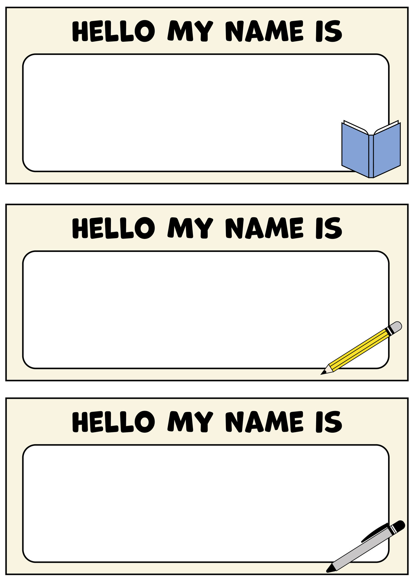 10 Best Kindergarten Name Tags Printable Printablee