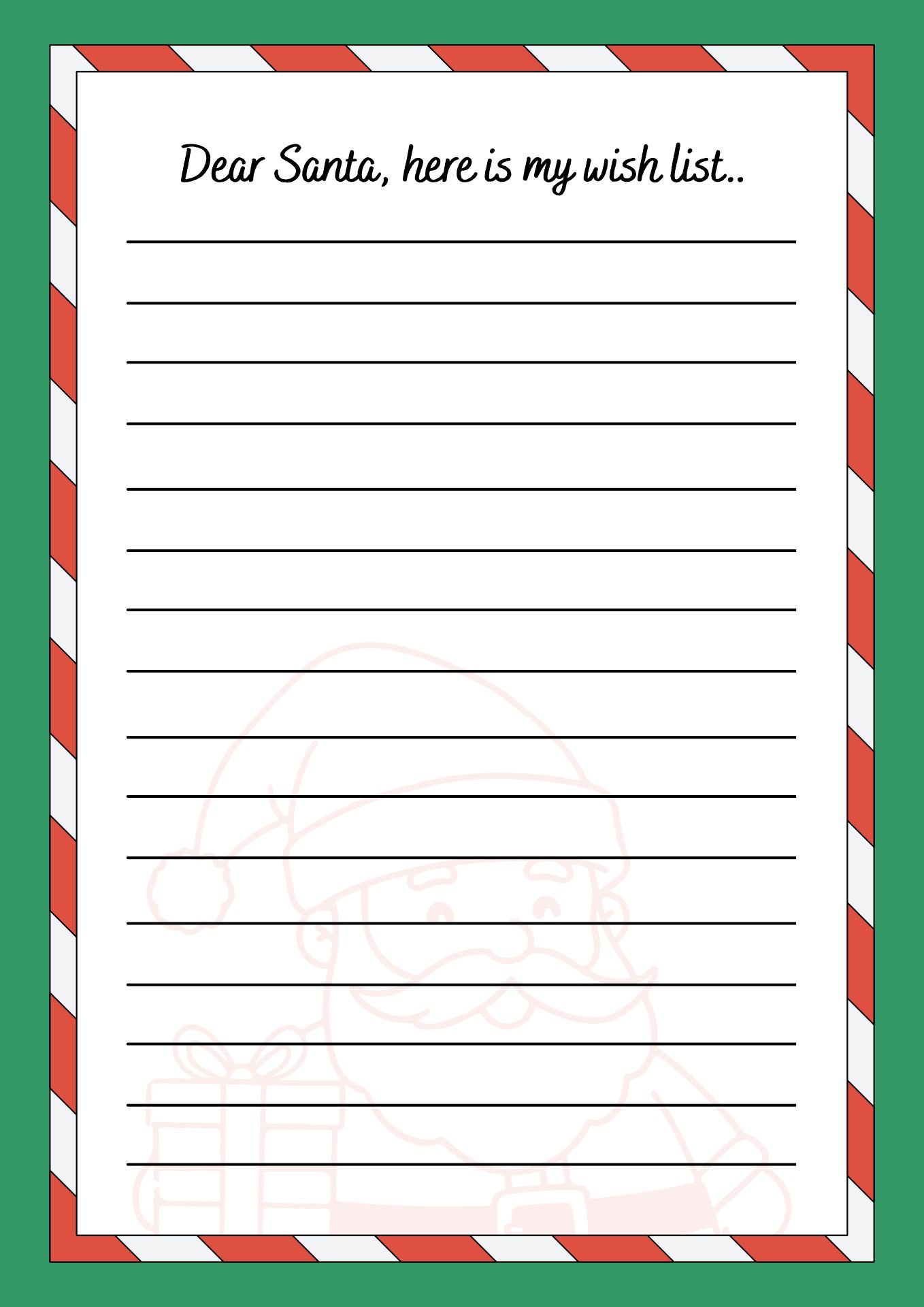 Kids Christmas Wish List Printable Printablee