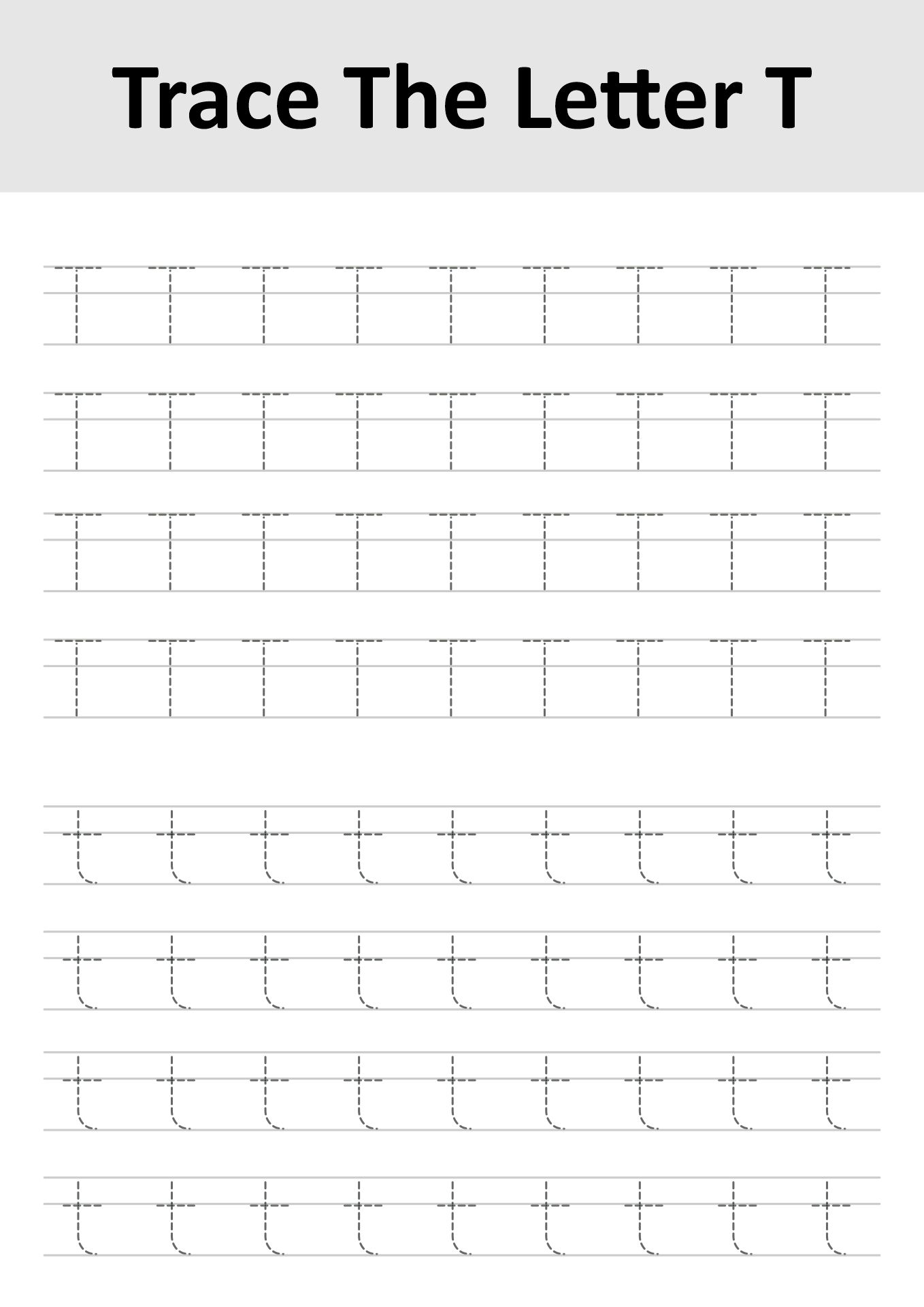 Letter T 10 Free PDF Printables Printablee