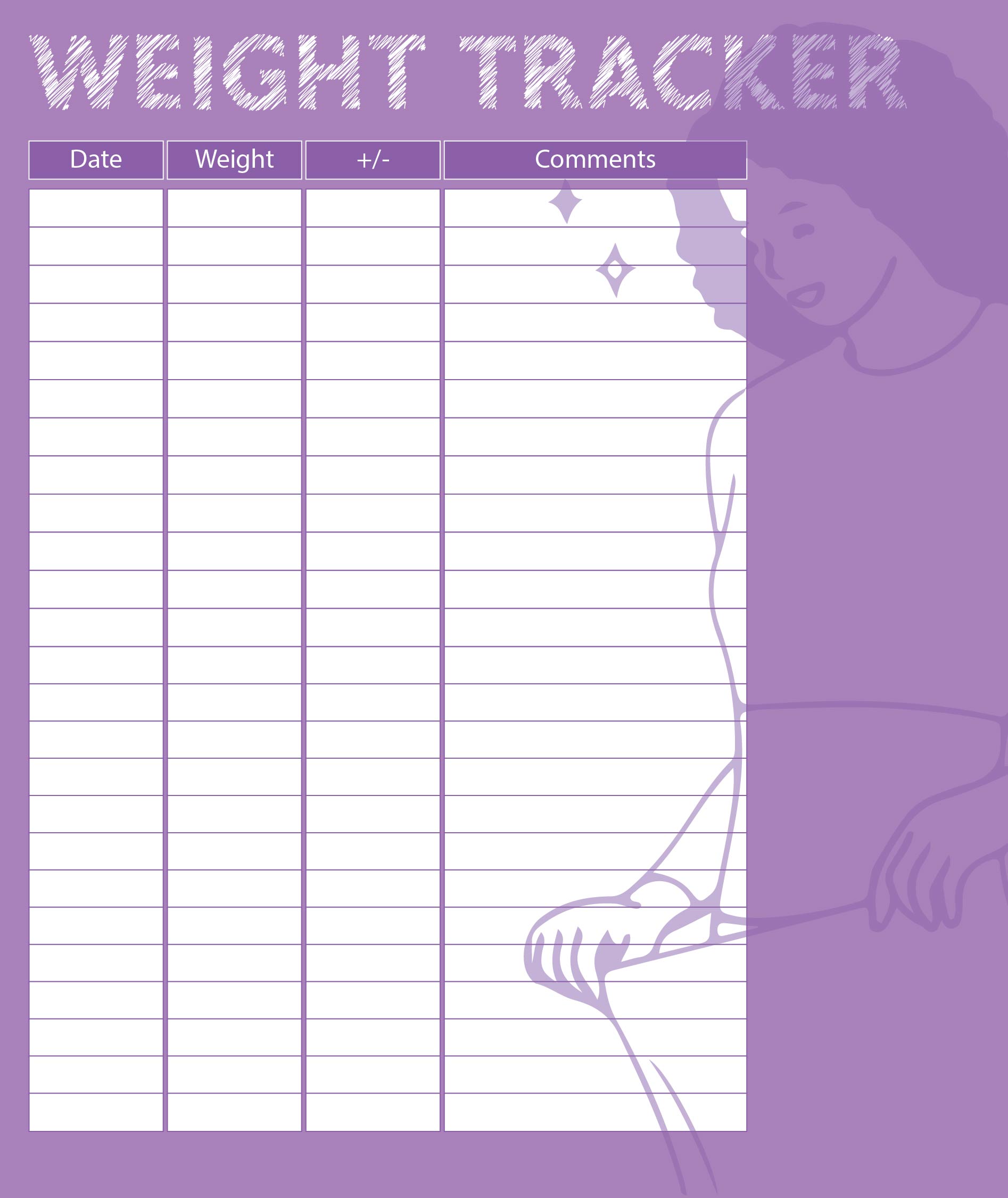 Weight Loss Journal Printable Template Printablee