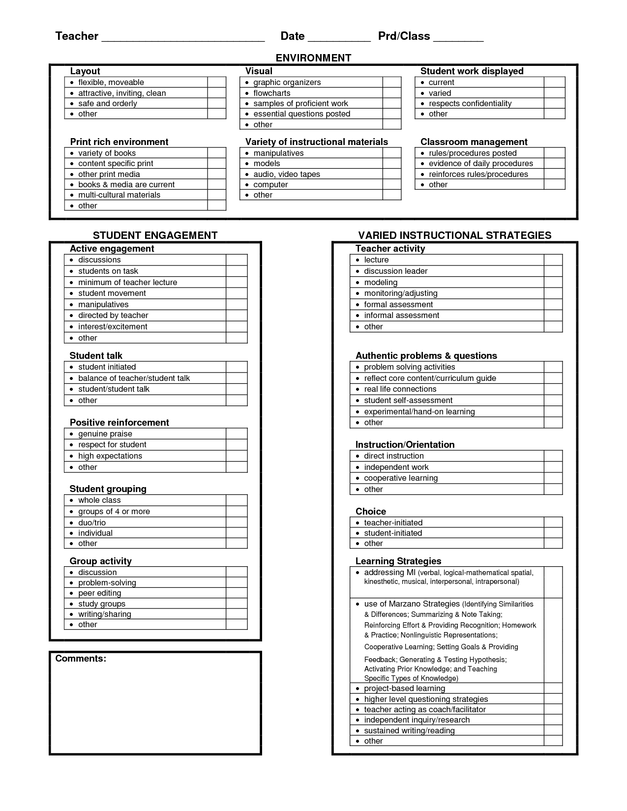 Observation Forms - 10 Free PDF Printables | Printablee Observation Forms - 10 Free PDF Printables | Printablee