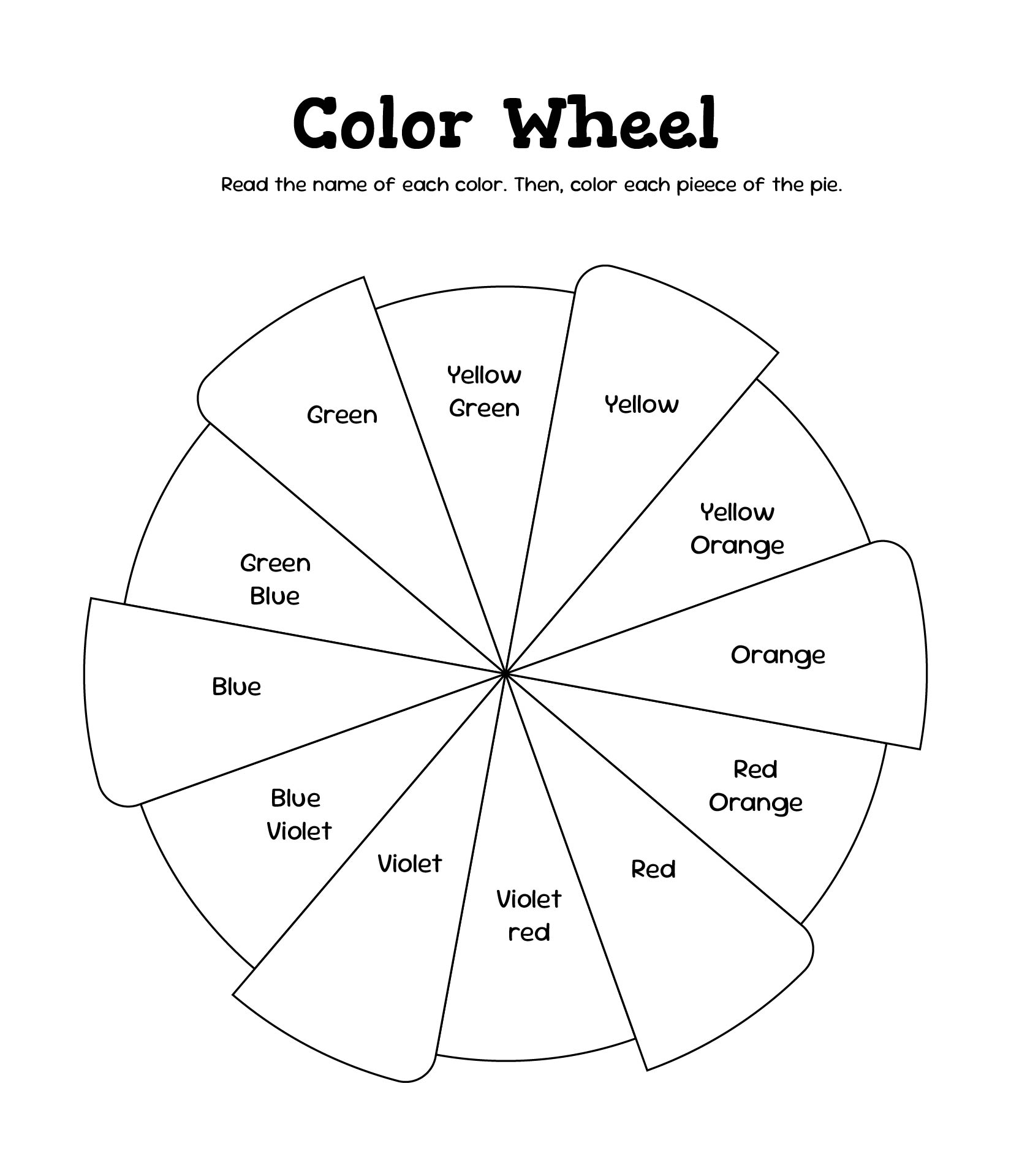 10 Best Color Wheel Printable For Students Printablee