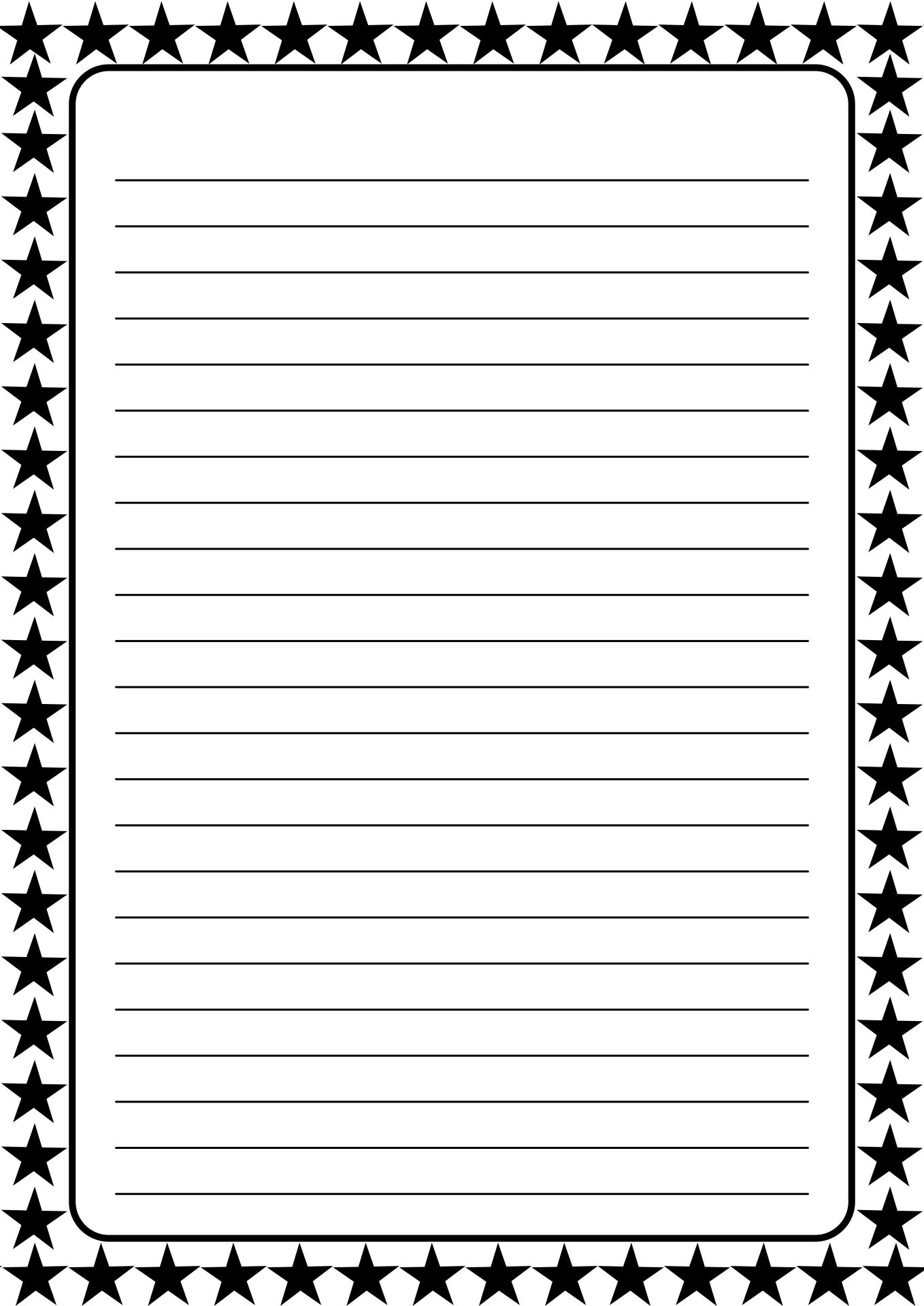 10 Best Standard Printable Lined Writing Paper Printablee