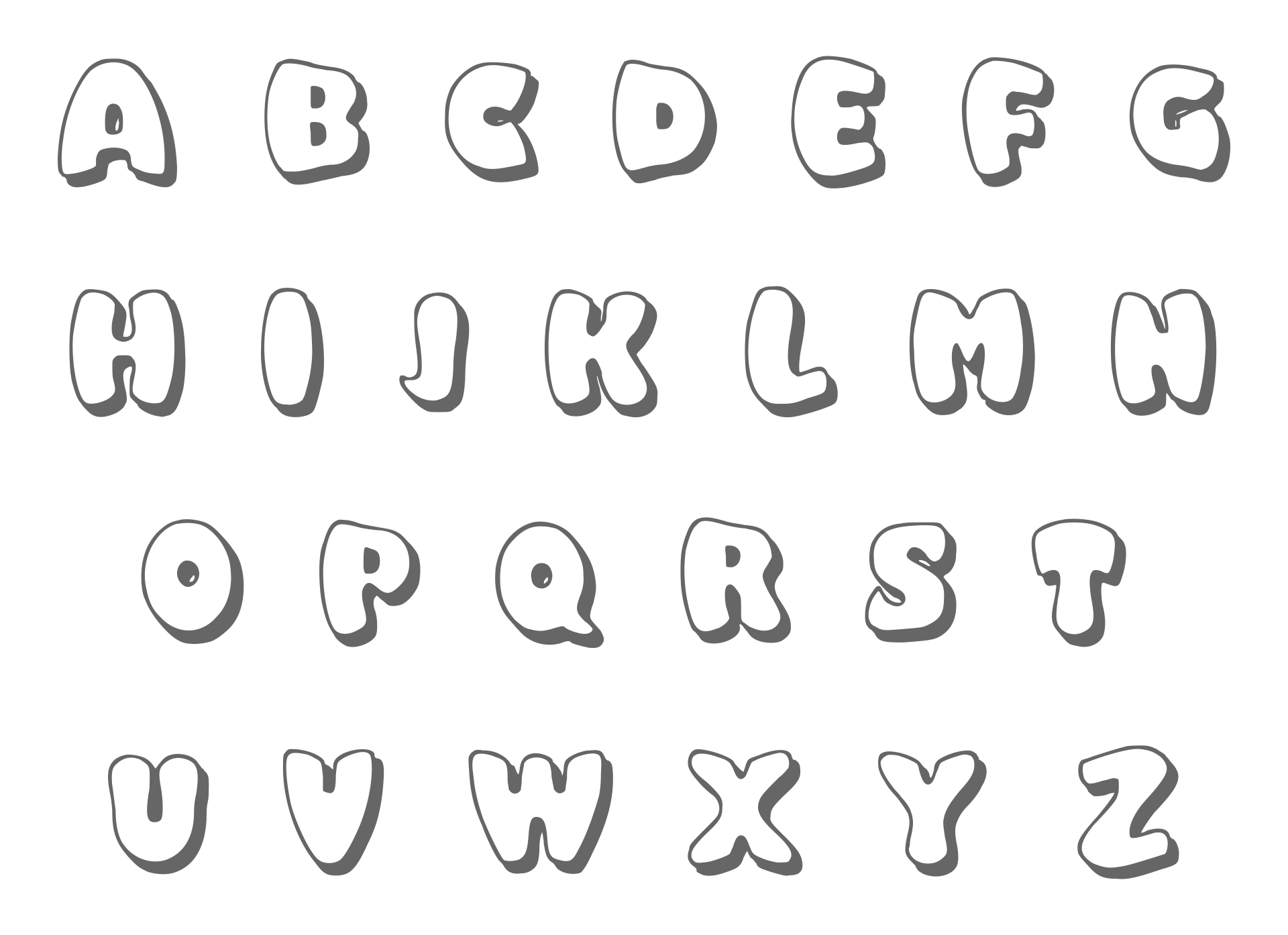 Printable Bubble Letters Woo Jr Kids Activities Children S Publishing Lowercase Bubble Letters
