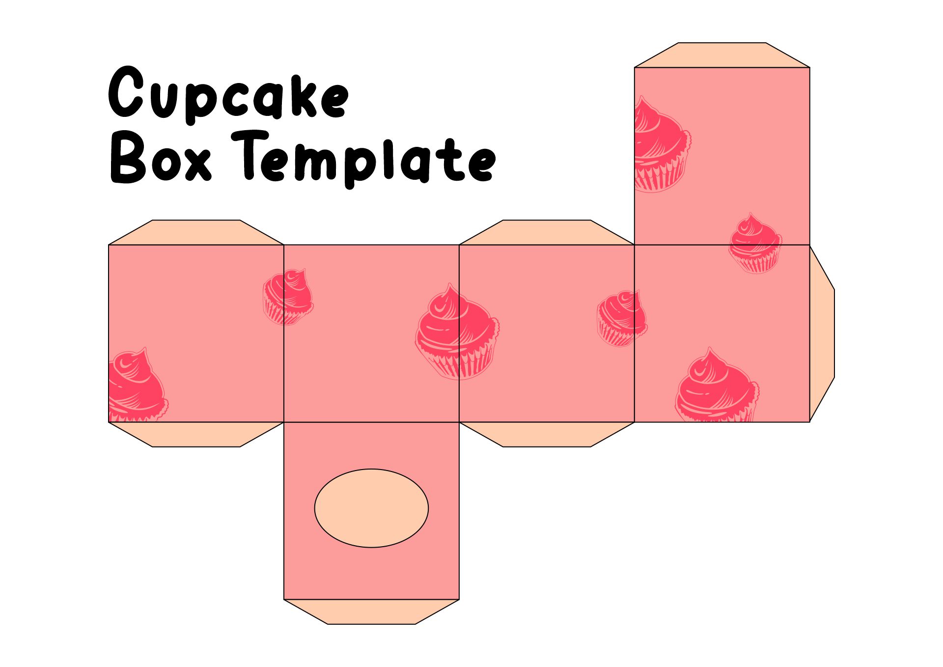 10 Best Free Printable Cupcake Boxes Printablee