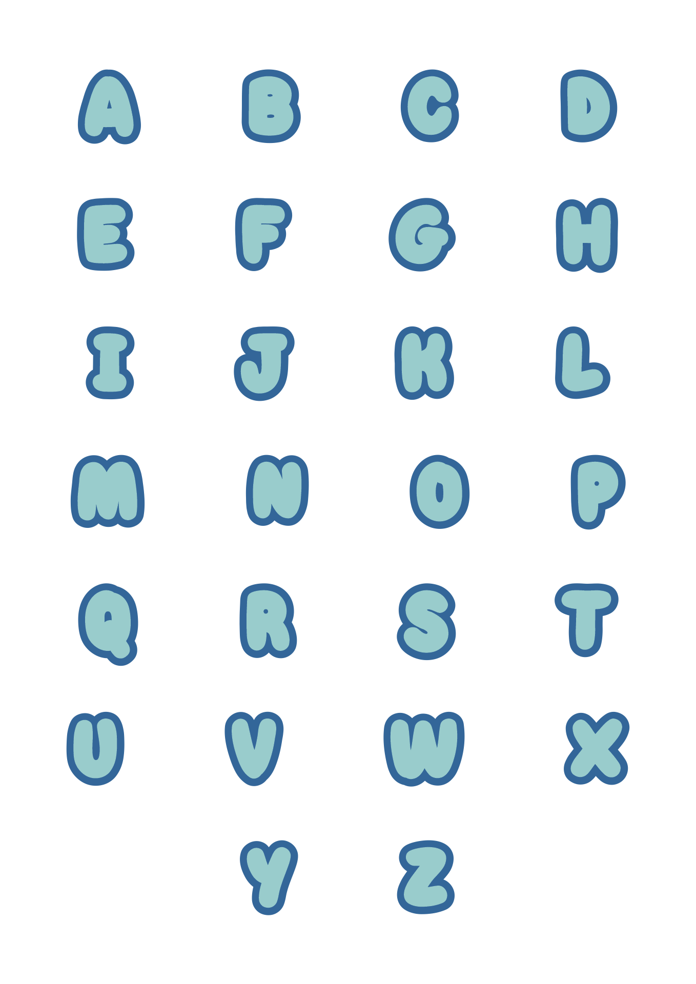Free Bubble Letter Stencil Printable Templates Printables For Everyone