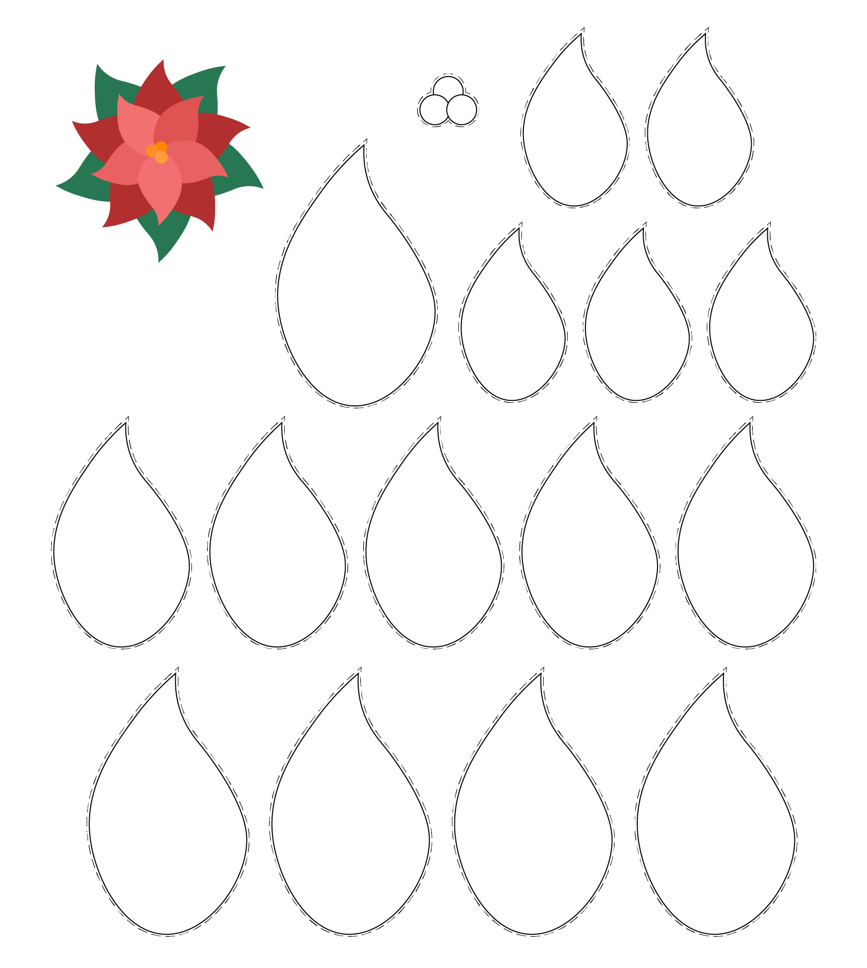 Cut Out Felt Flower Template